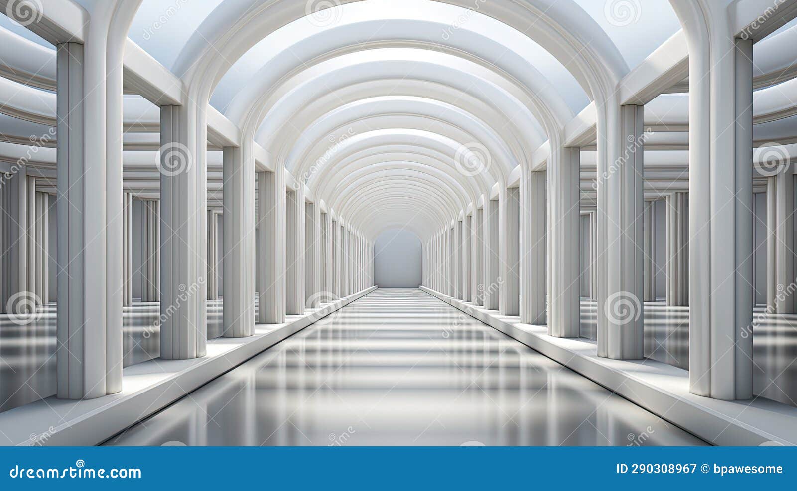 Large Bright Geometric Structure with Pillars, Reflections, Shadows and ...