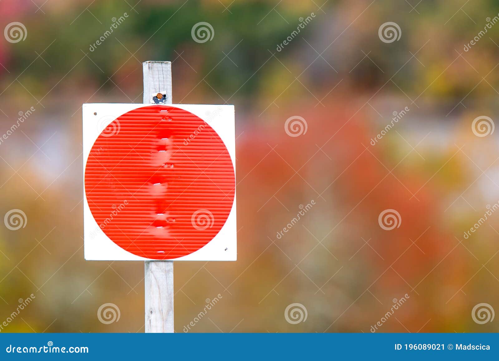A Large Bright Red Dot on a Sign Stock Image - Image of closeup, nature ...