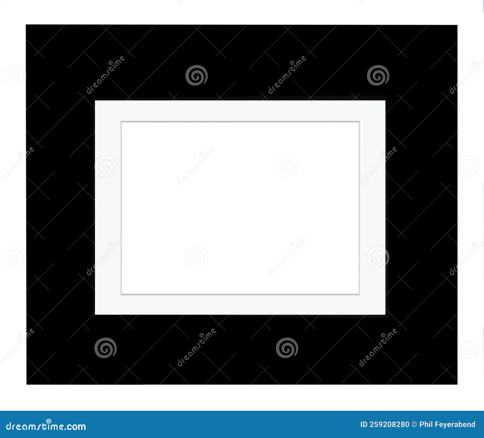 Large Broad Black Picture Frame on White Background Stock Photo - Image ...