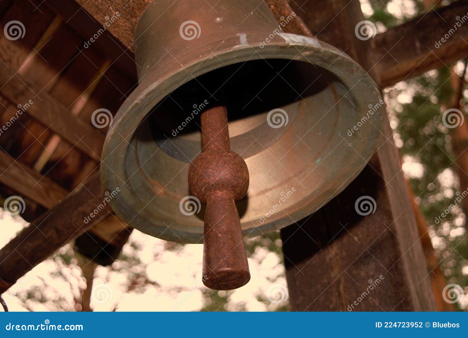 A Large Bronze Bell with the Heart of the Bell Visible Stock Photo ...