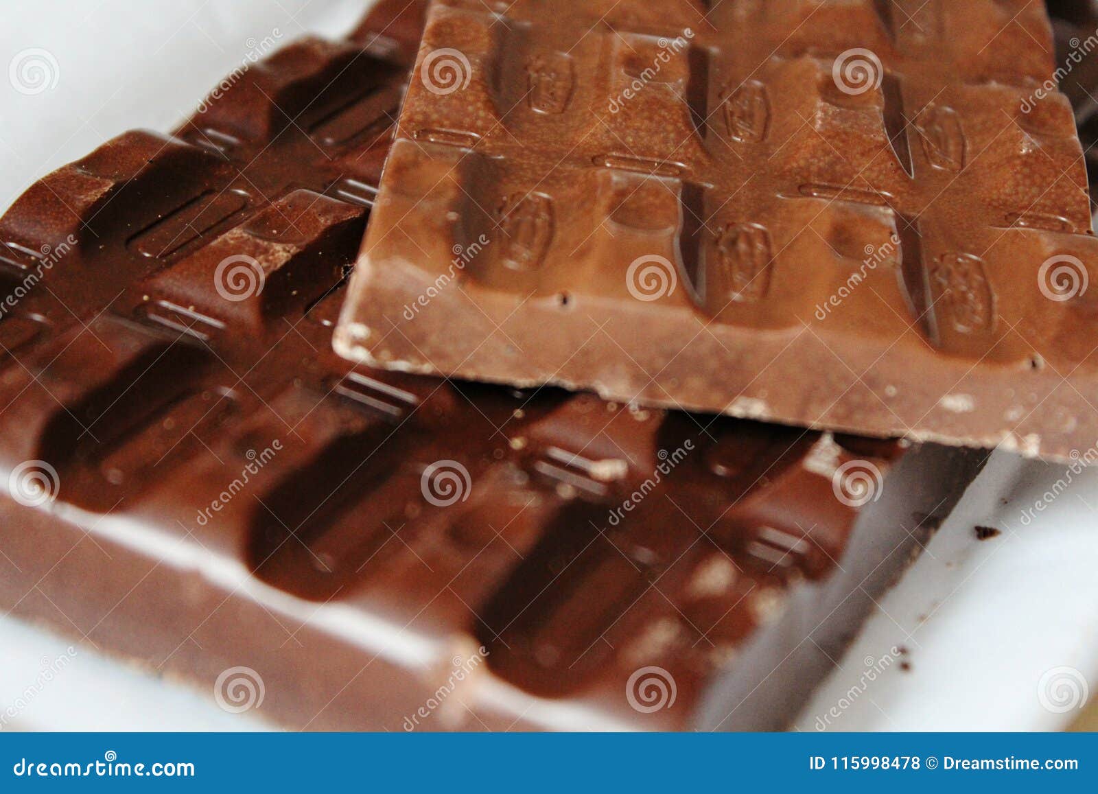 Large Brown Chocolate Bars of Rectangular Shape Close-up As a ...