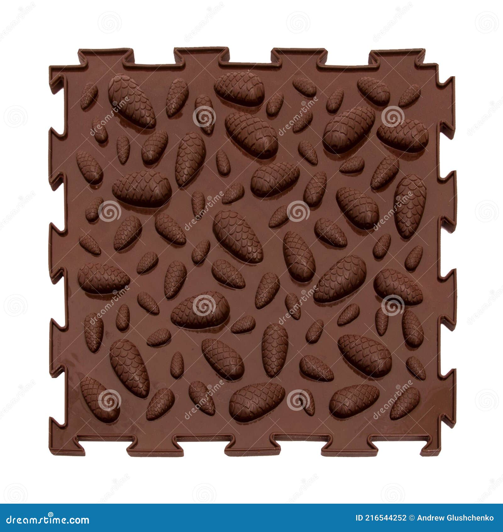 Large Brown Puzzle on a White Isolated Background Stock Photo - Image ...