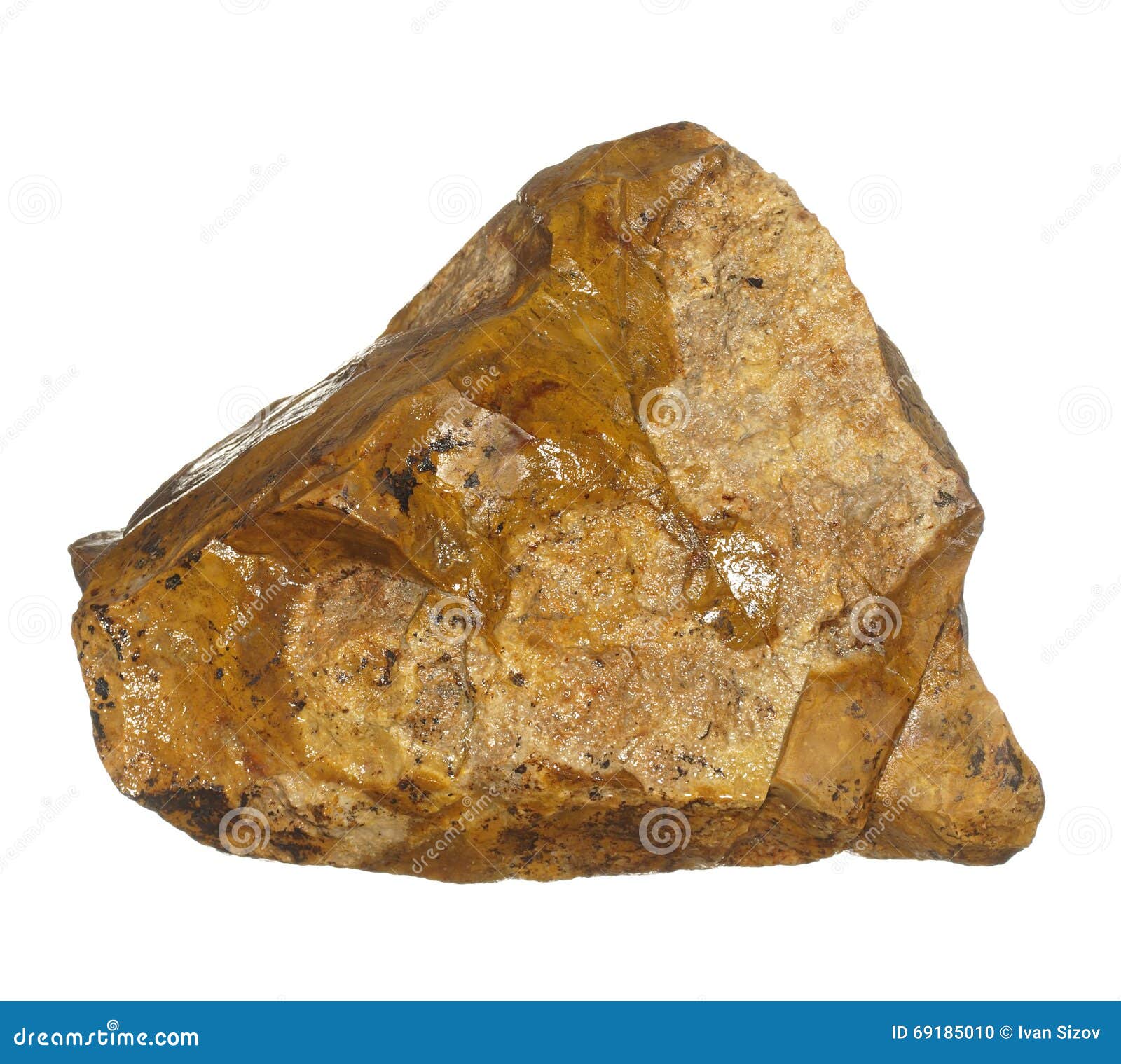 Large Brown Stone Isolated on White Background Stock Photo - Image of ...
