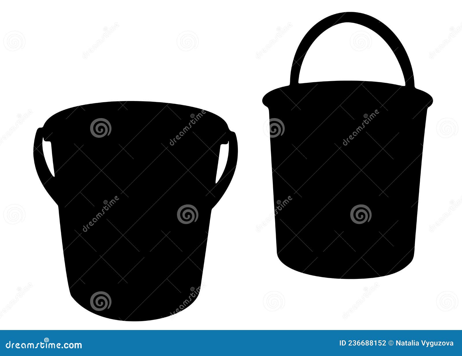 Large Buckets. Vector Image Stock Vector - Illustration of vector ...