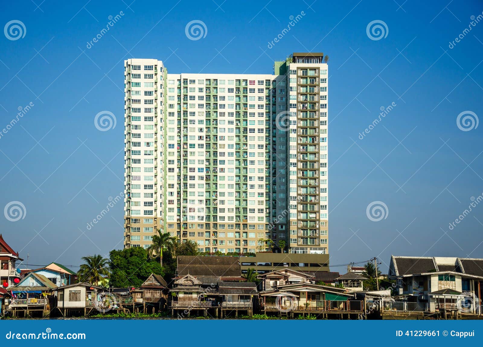Large building and slum stock image. Image of large, ancient - 41229661