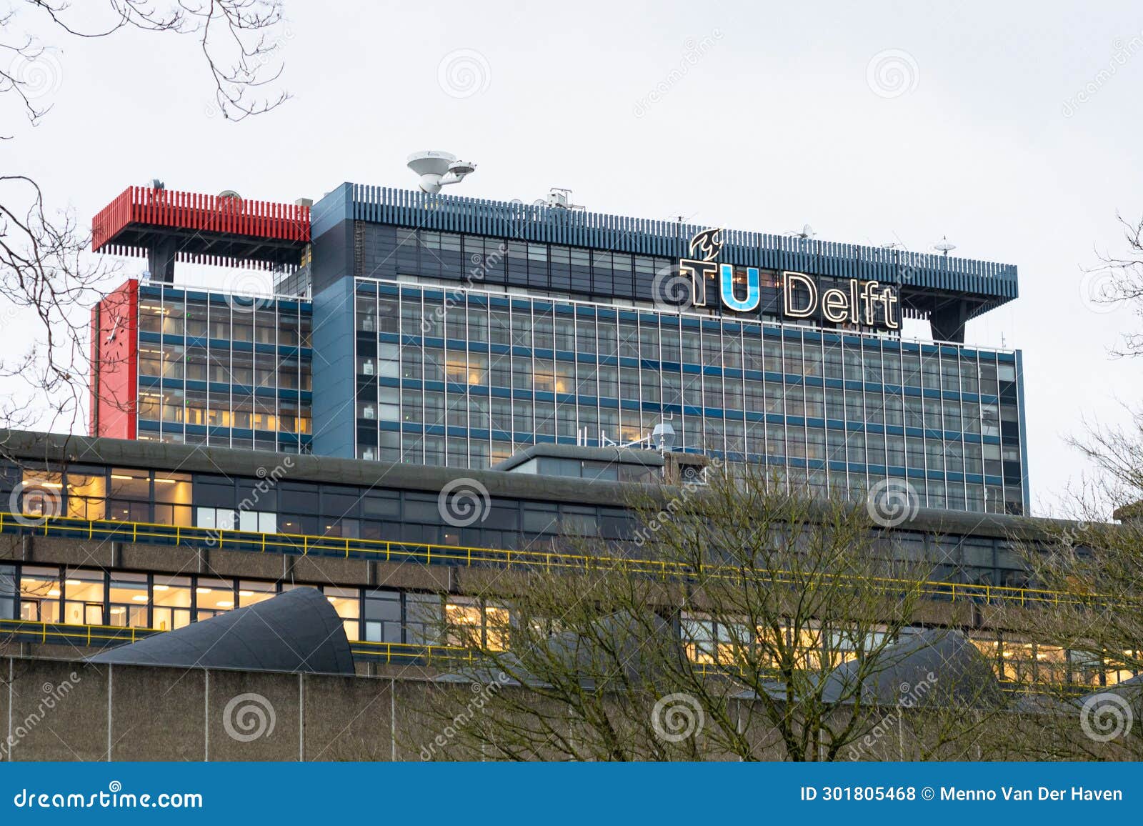 Logo Of The Delft University Of Technology On The Campus, Netherlands ...