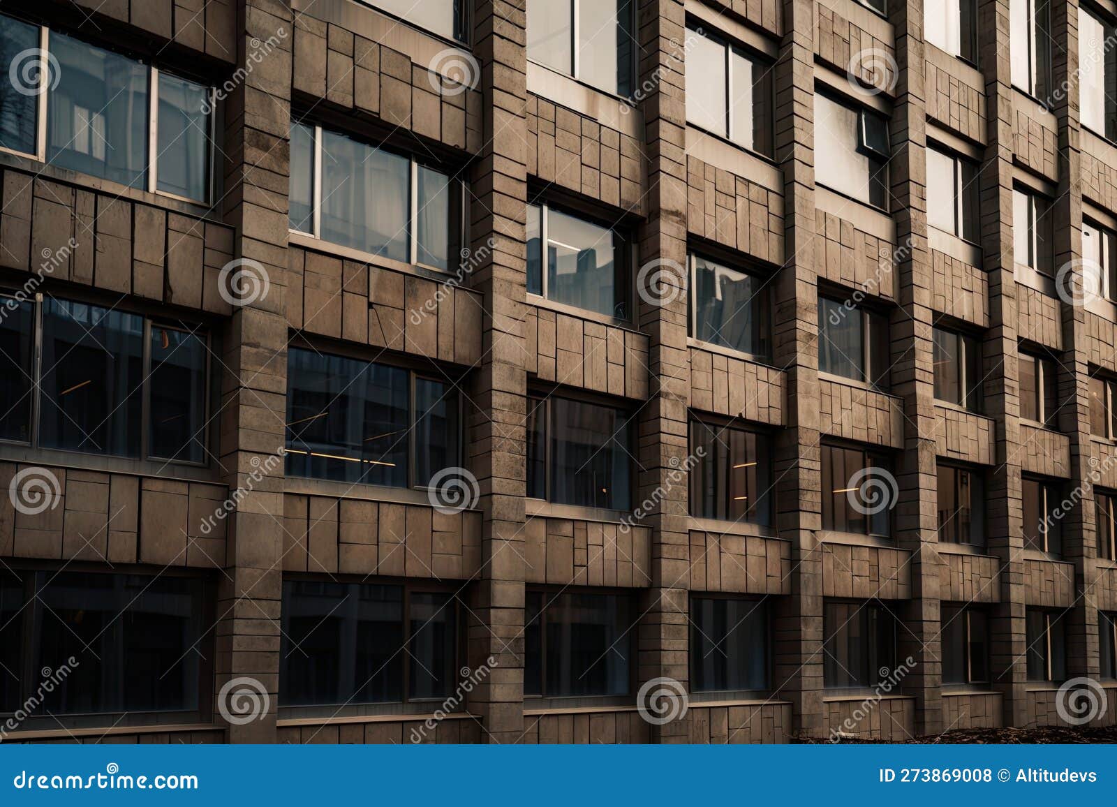 Large Building, with Textures and Materials Visible through the Windows ...