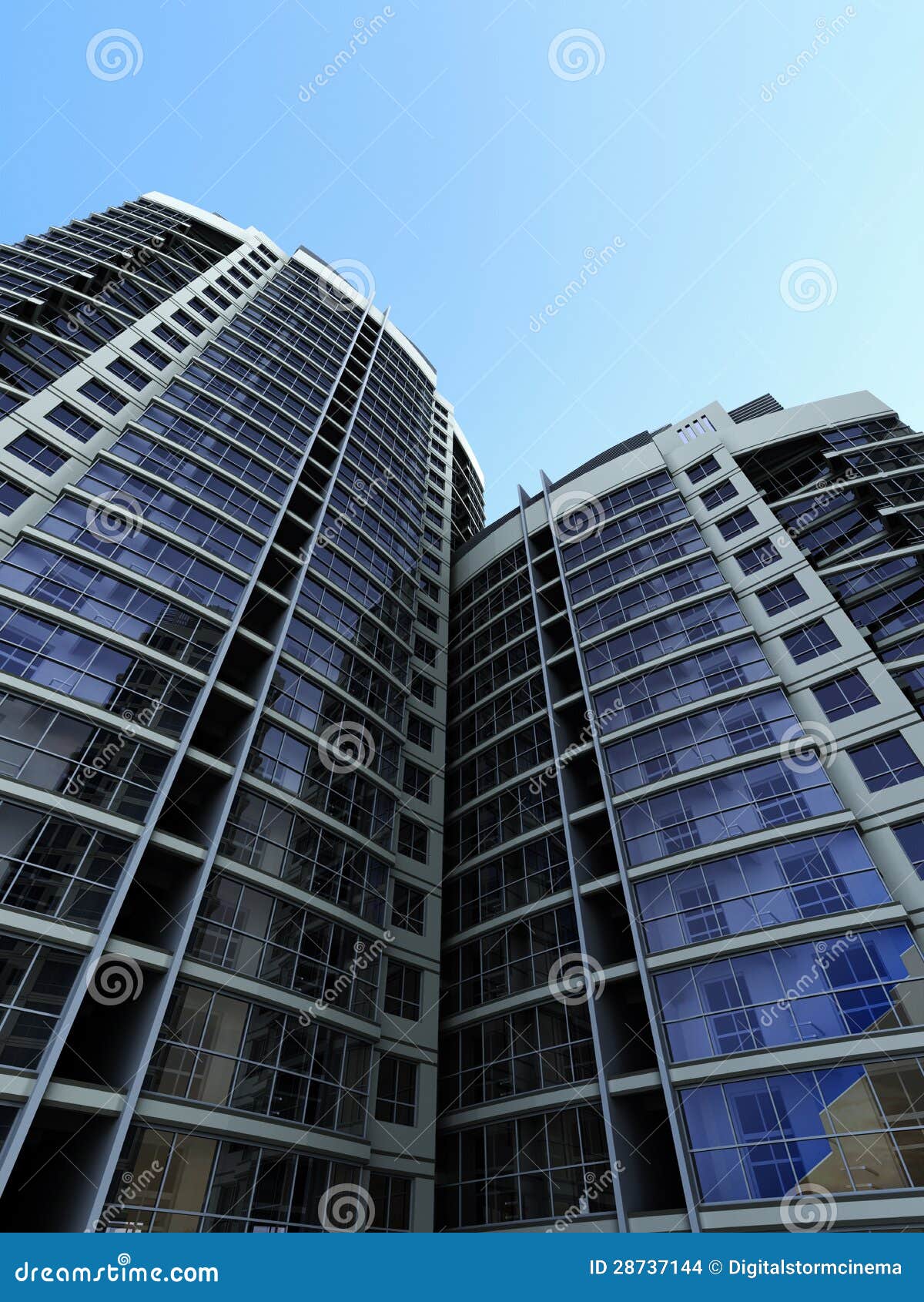 Large Buildings with Sky Background Stock Photo - Image of backgrounds ...