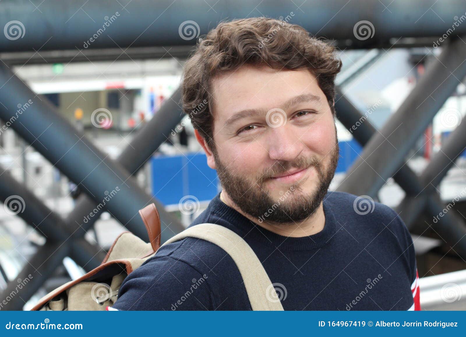Large Built Man Smiling Headshot Stock Image - Image of confident ...