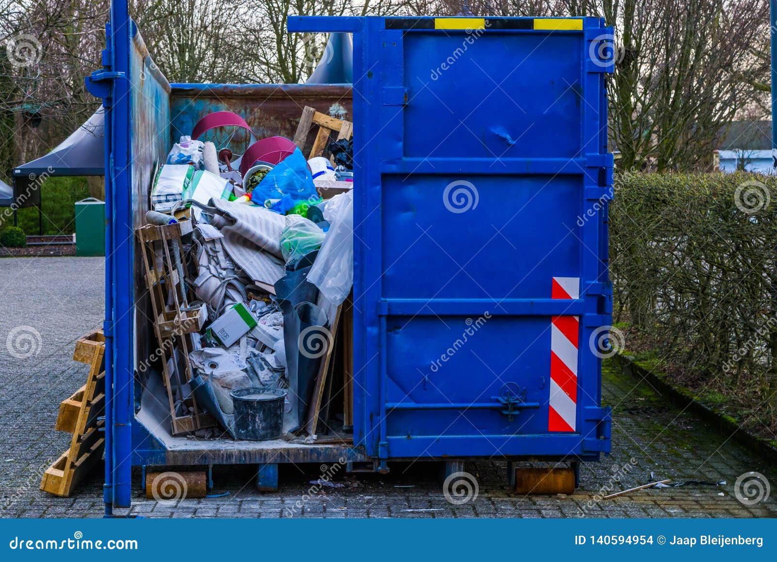 Large Bulky Waste Container, Full of Garbage, Recycling Concept ...