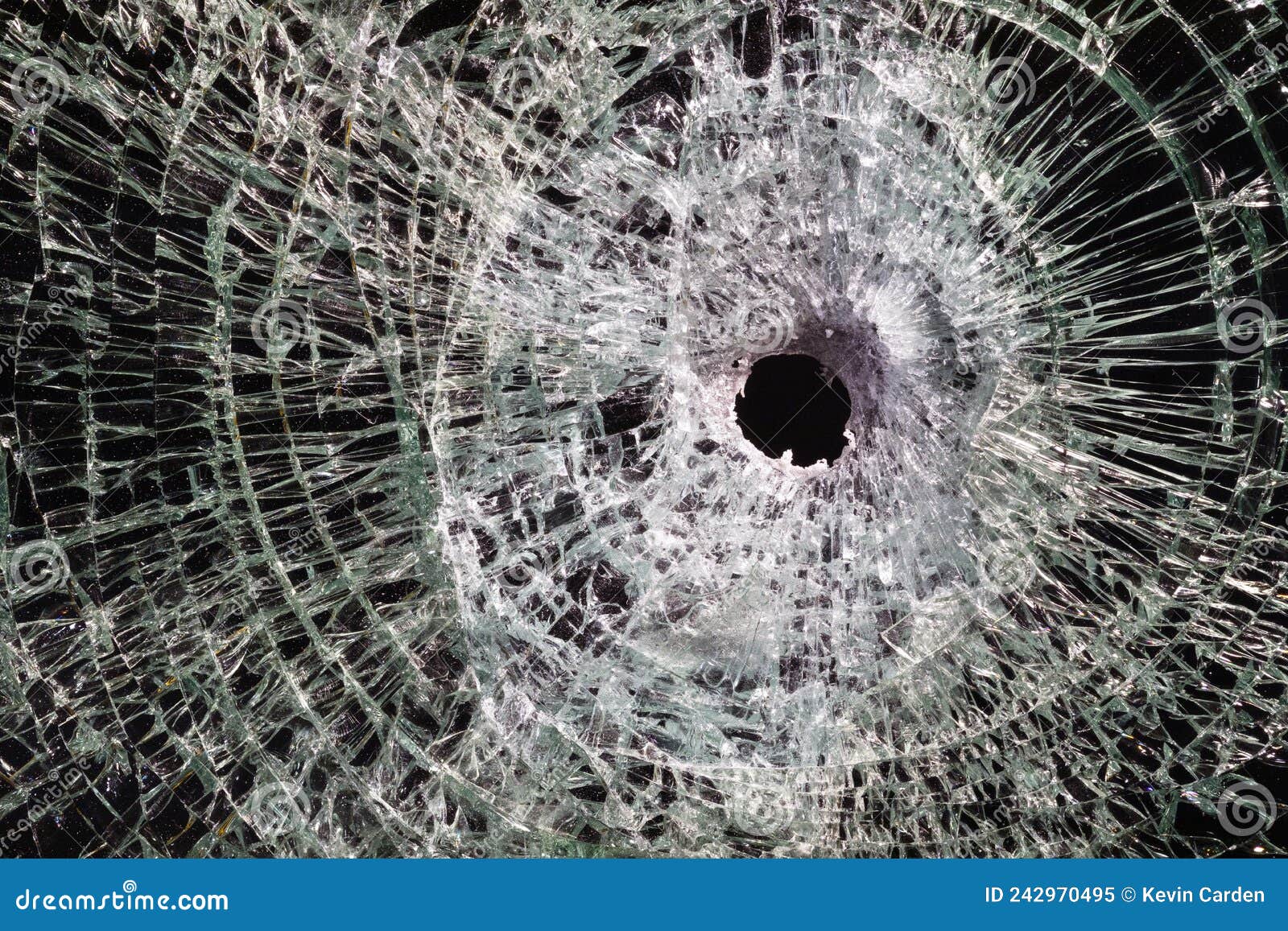 Bullet Hole through Windshield Stock Image - Image of broken, bullet ...