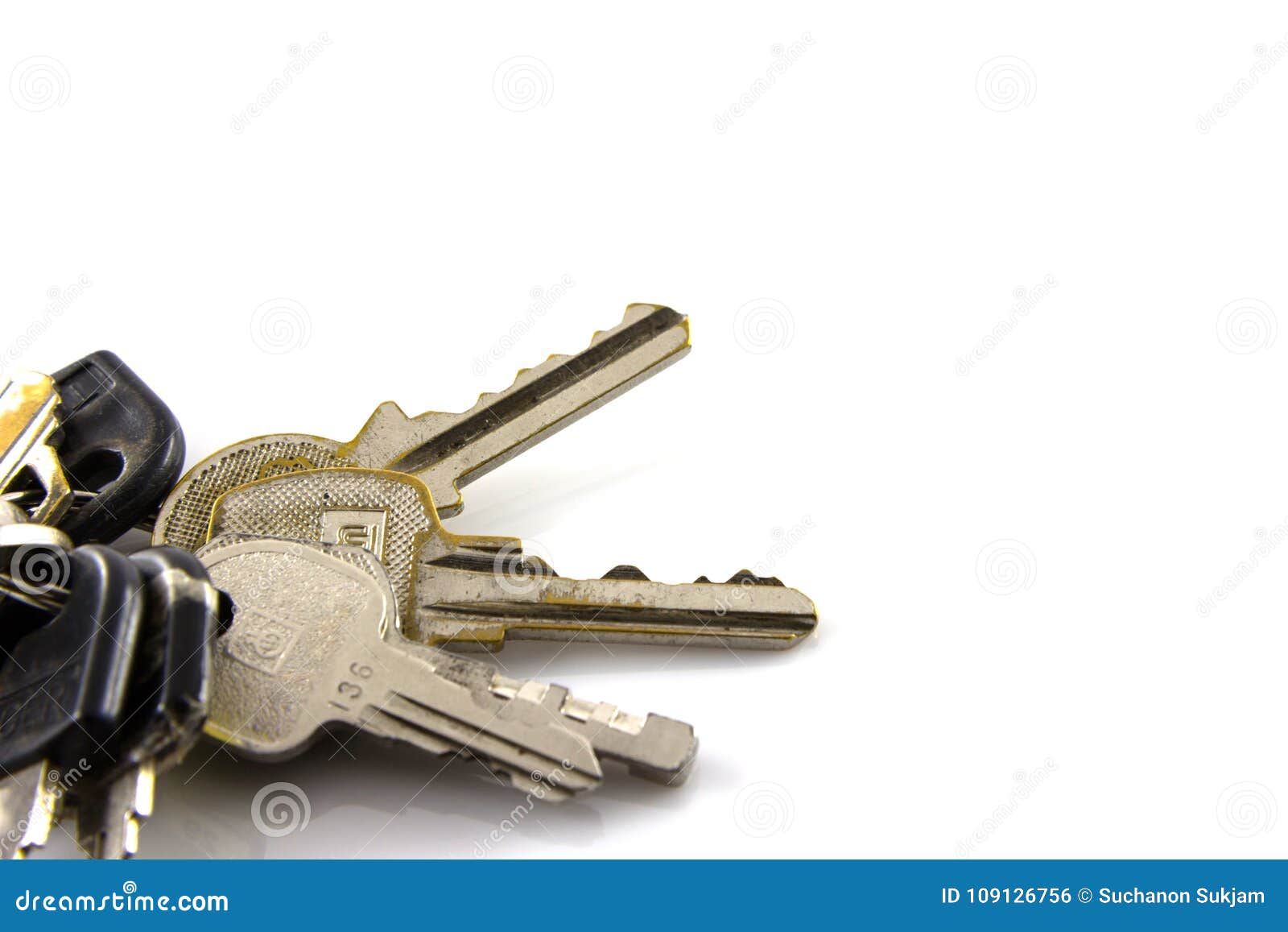 Large Bunch of Keys Isolate Stock Photo - Image of door, tool: 109126756