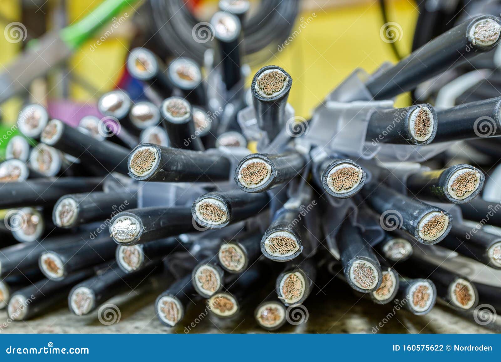 A Large Bundle of Thick Electrical Cables. Stock Photo - Image of data ...