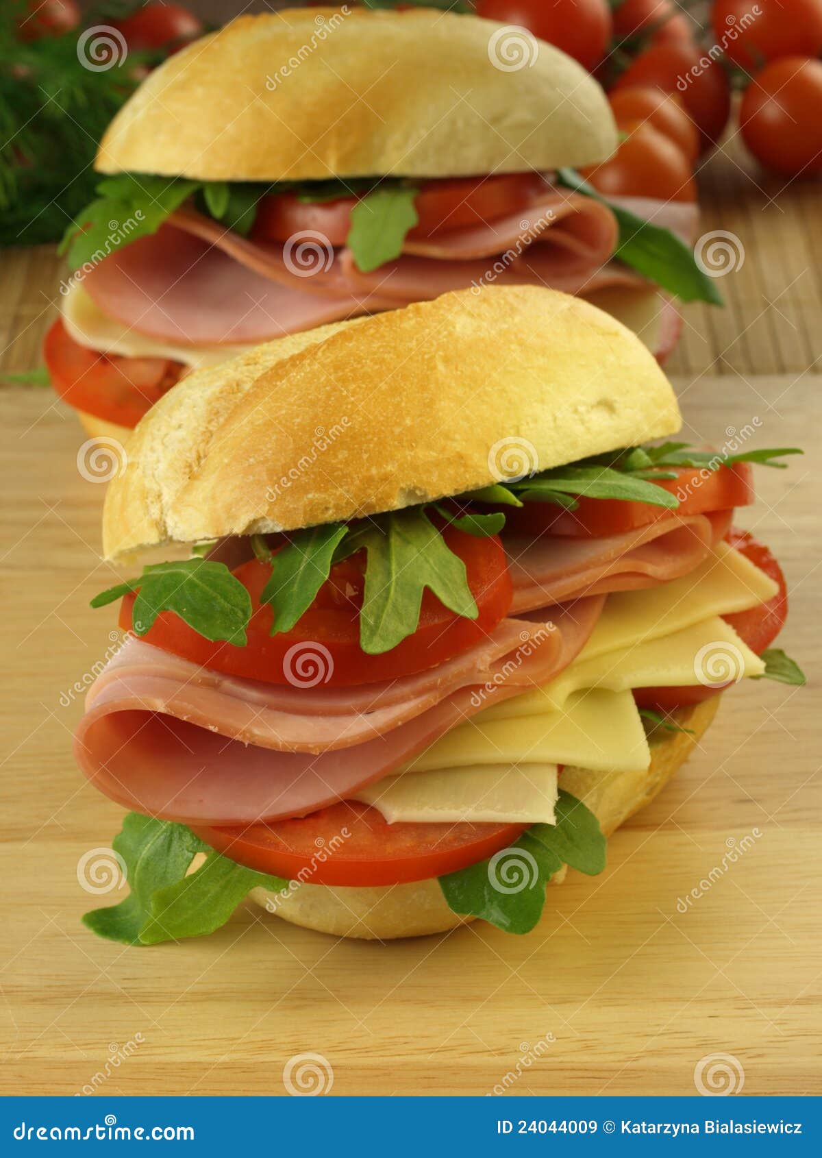 Large buns for breakfast stock image. Image of tomato - 24044009