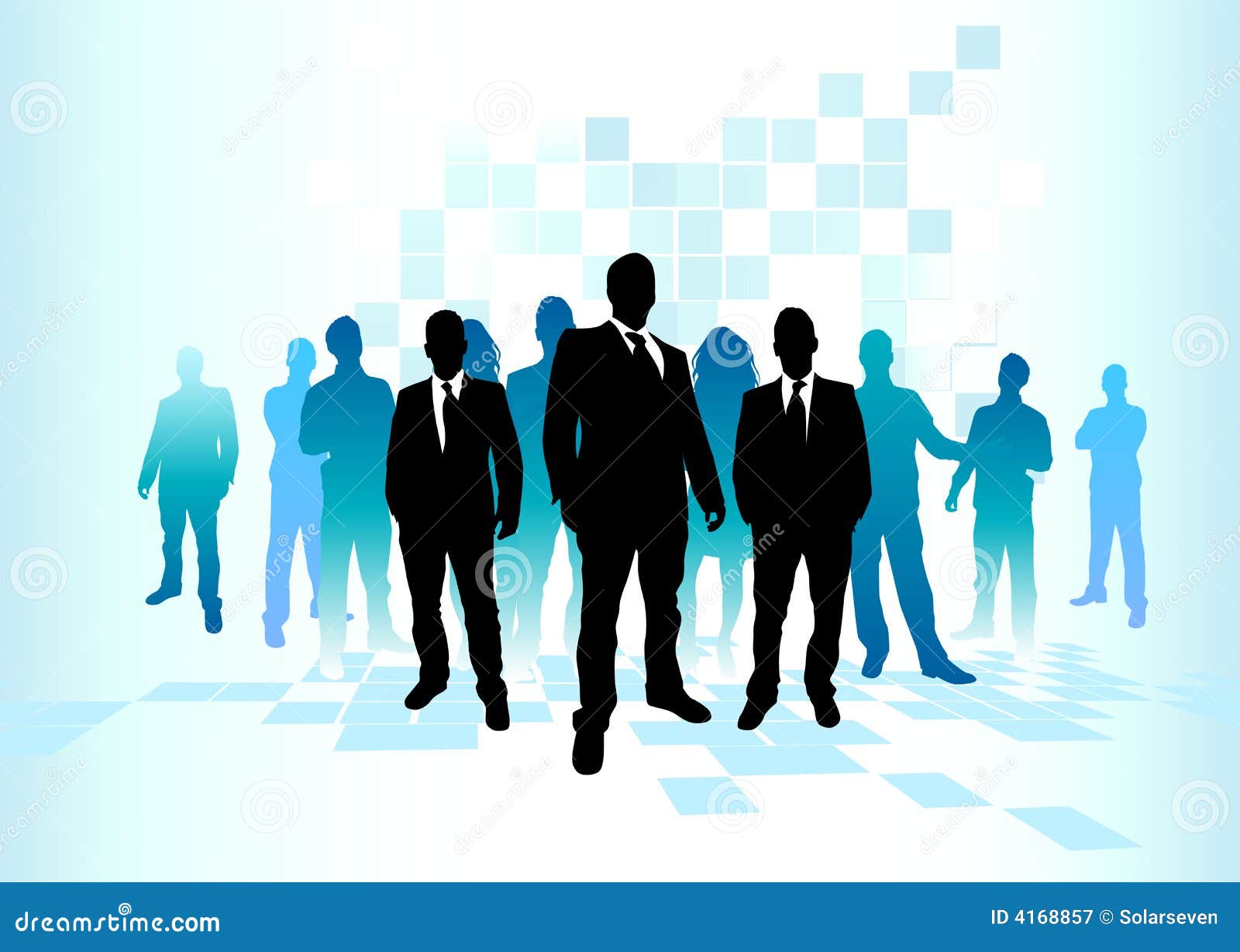 Large Business Team stock illustration. Illustration of occupation ...