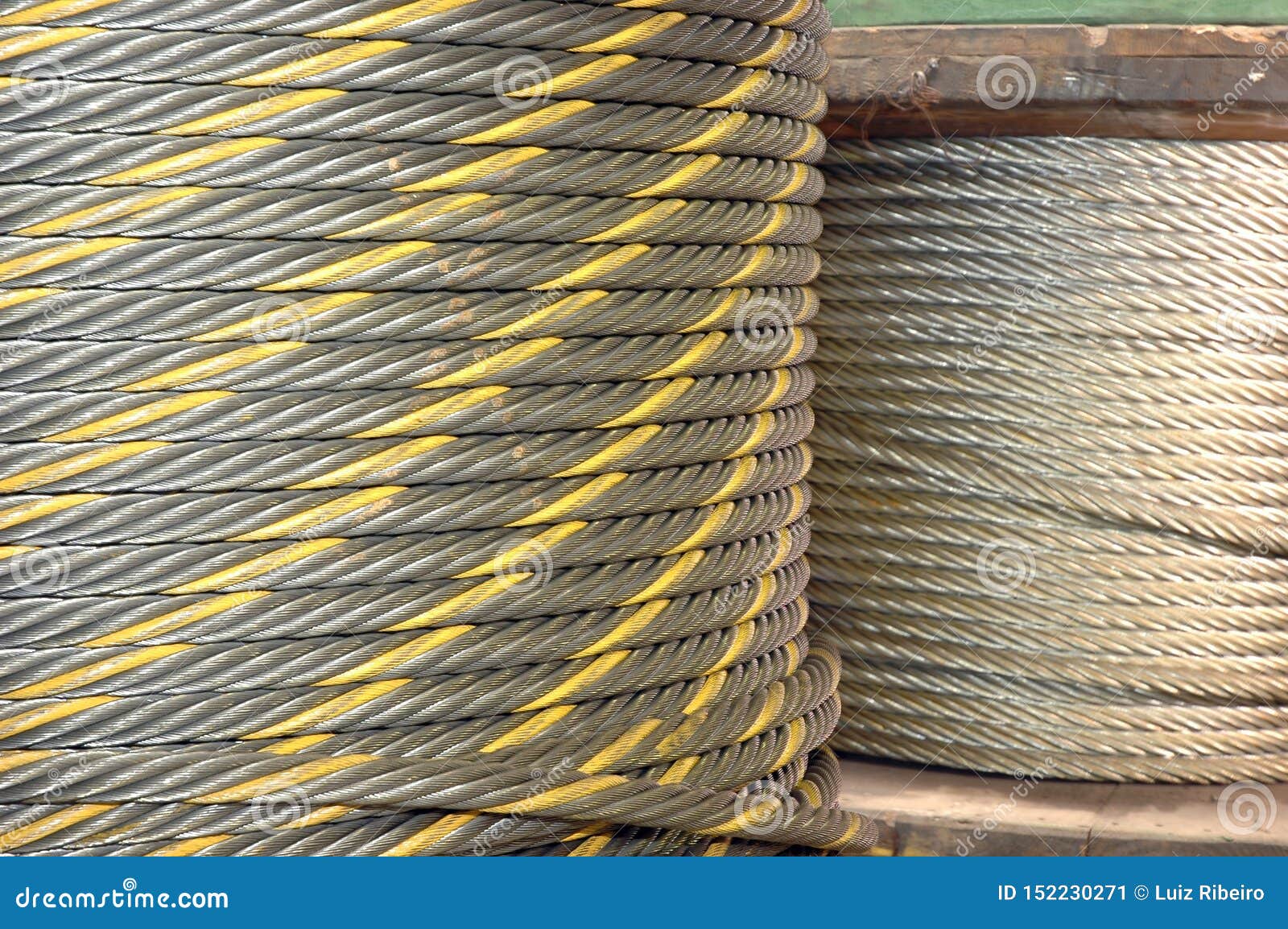 Large cable reels stocked stock image. Image of cable - 152230271