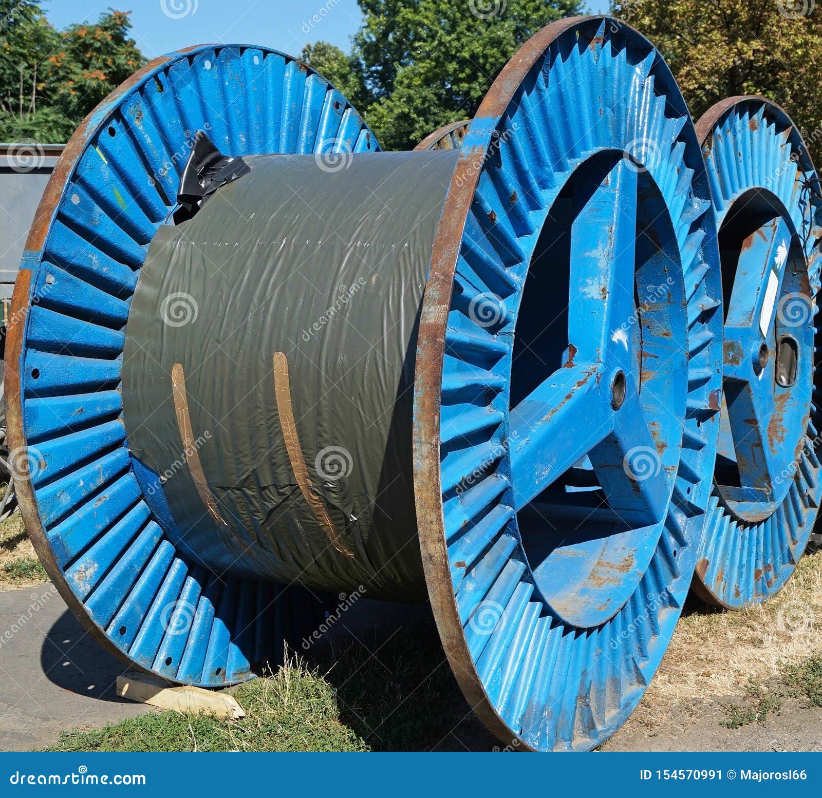 Cable Reels - Wooden Construction Stock Image | CartoonDealer.com #38950057