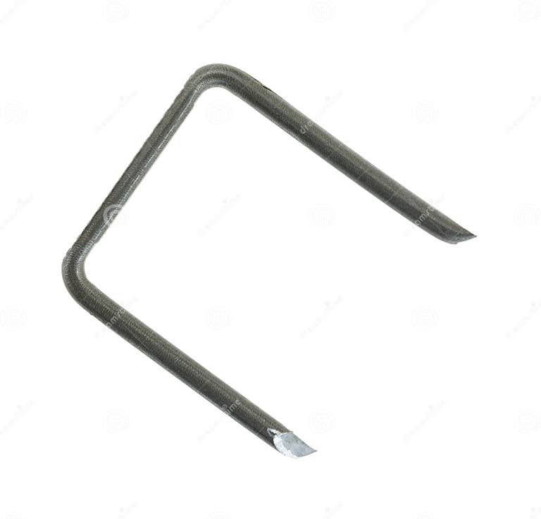 Large cable staple stock image. Image of construction - 48755087