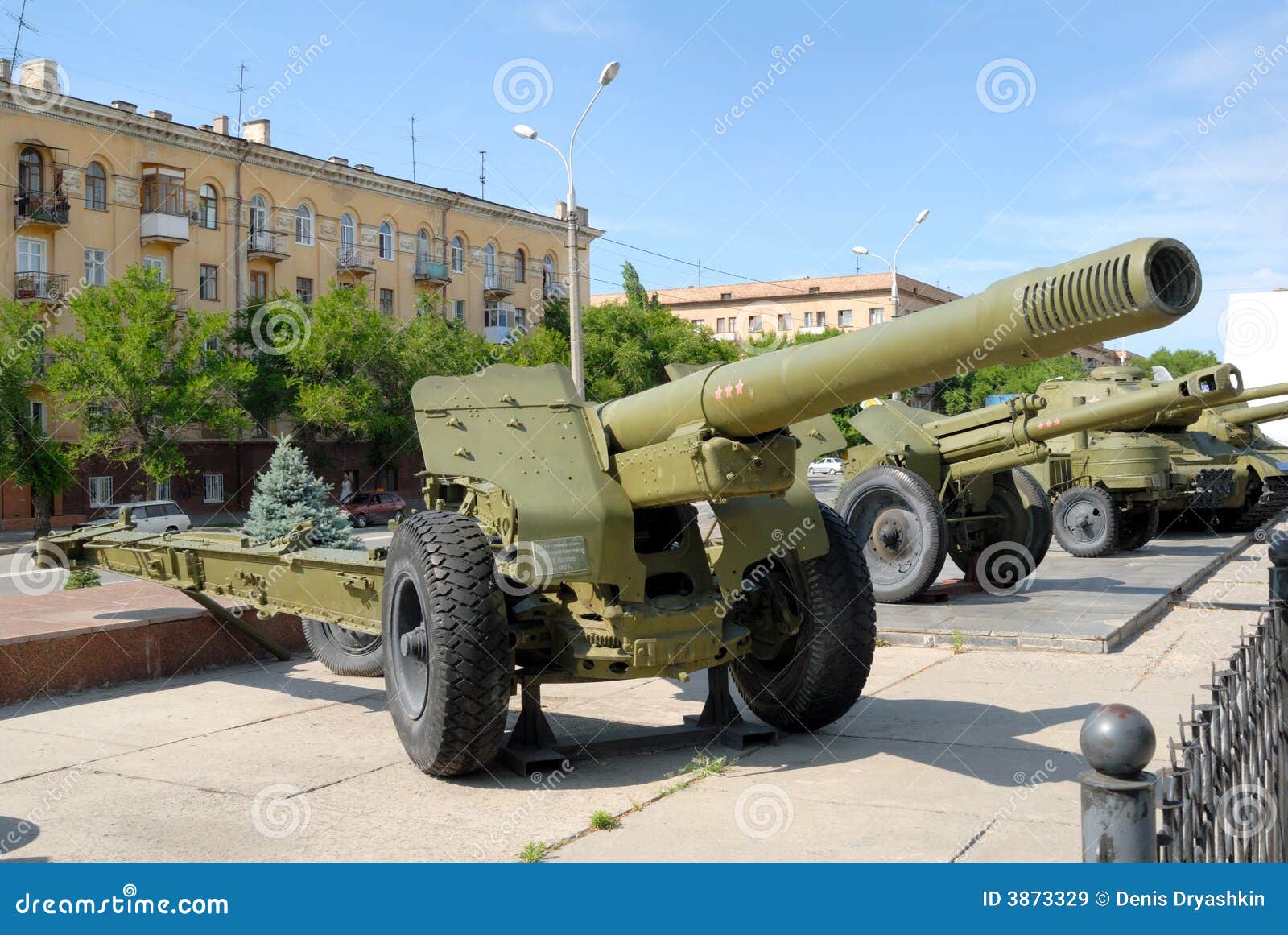 Large-caliber Army Gun - The Howitzer. Royalty Free Stock Images ...