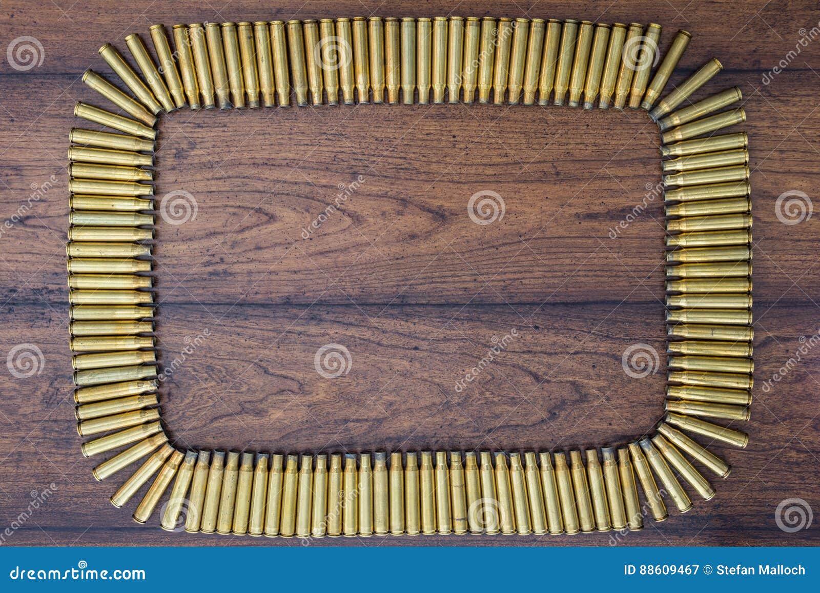 Large Caliber Bullets Rectangle Background Stock Image - Image of ...