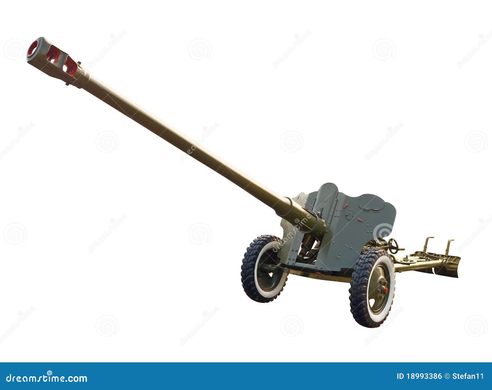 Large-caliber gun stock photo. Image of danger, conflict - 18993386