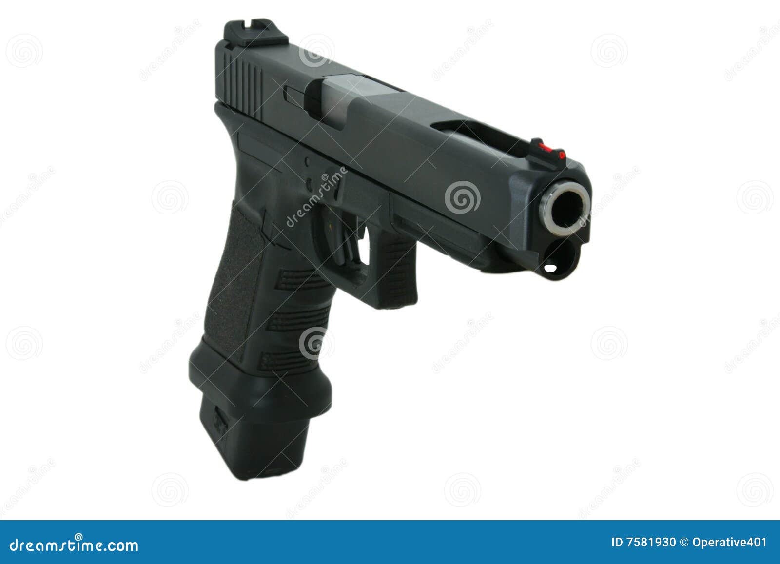 Large caliber pistol stock photo. Image of fiber, deadly - 7581930
