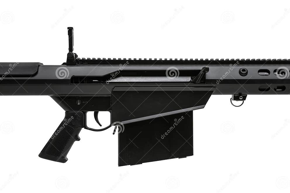 Large Caliber Sniper Rifle. Long Range Weapon Stock Photo - Image of ...