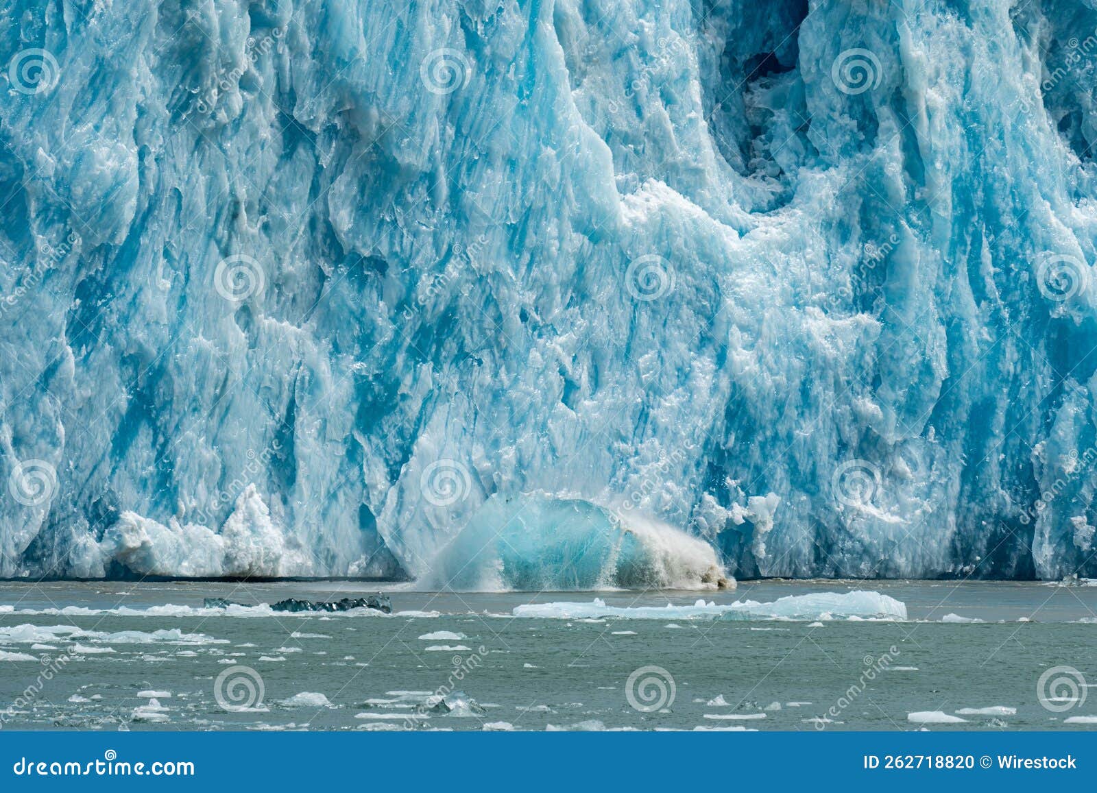 Large Calving Glacier in Inside Passage, Alaska Stock Photo - Image of ...