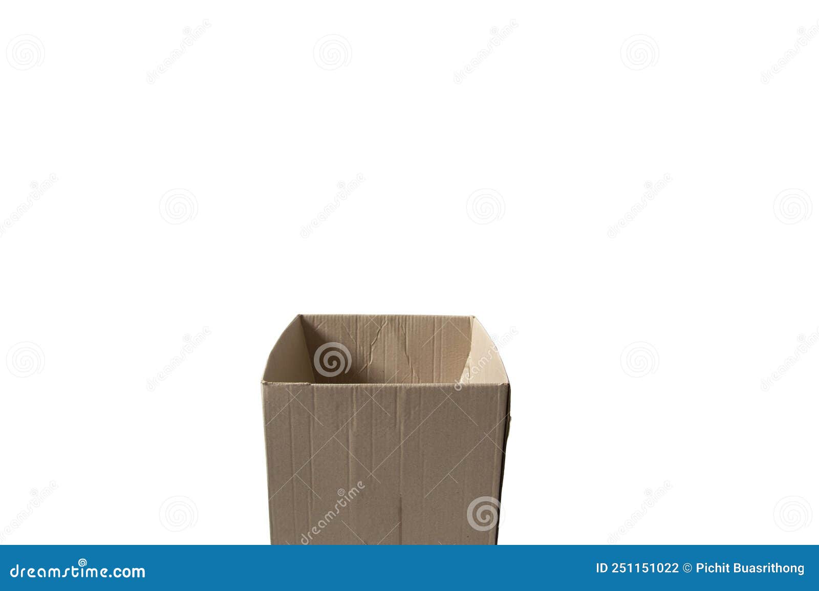 One Large Cardboard Box Opens Stock Photo - Image of recycle, inside ...