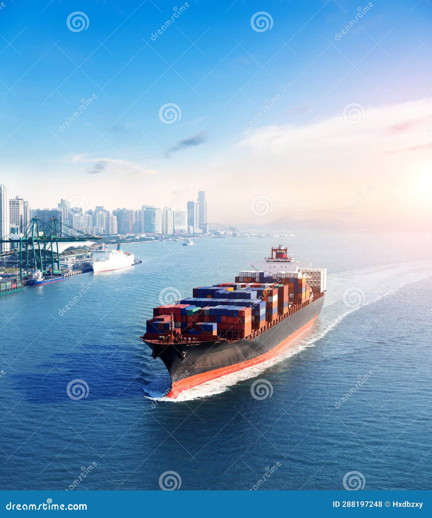 Large Cargo Ship Traversing Narrow Canal Amidst Dramatic Cliffs Royalty ...