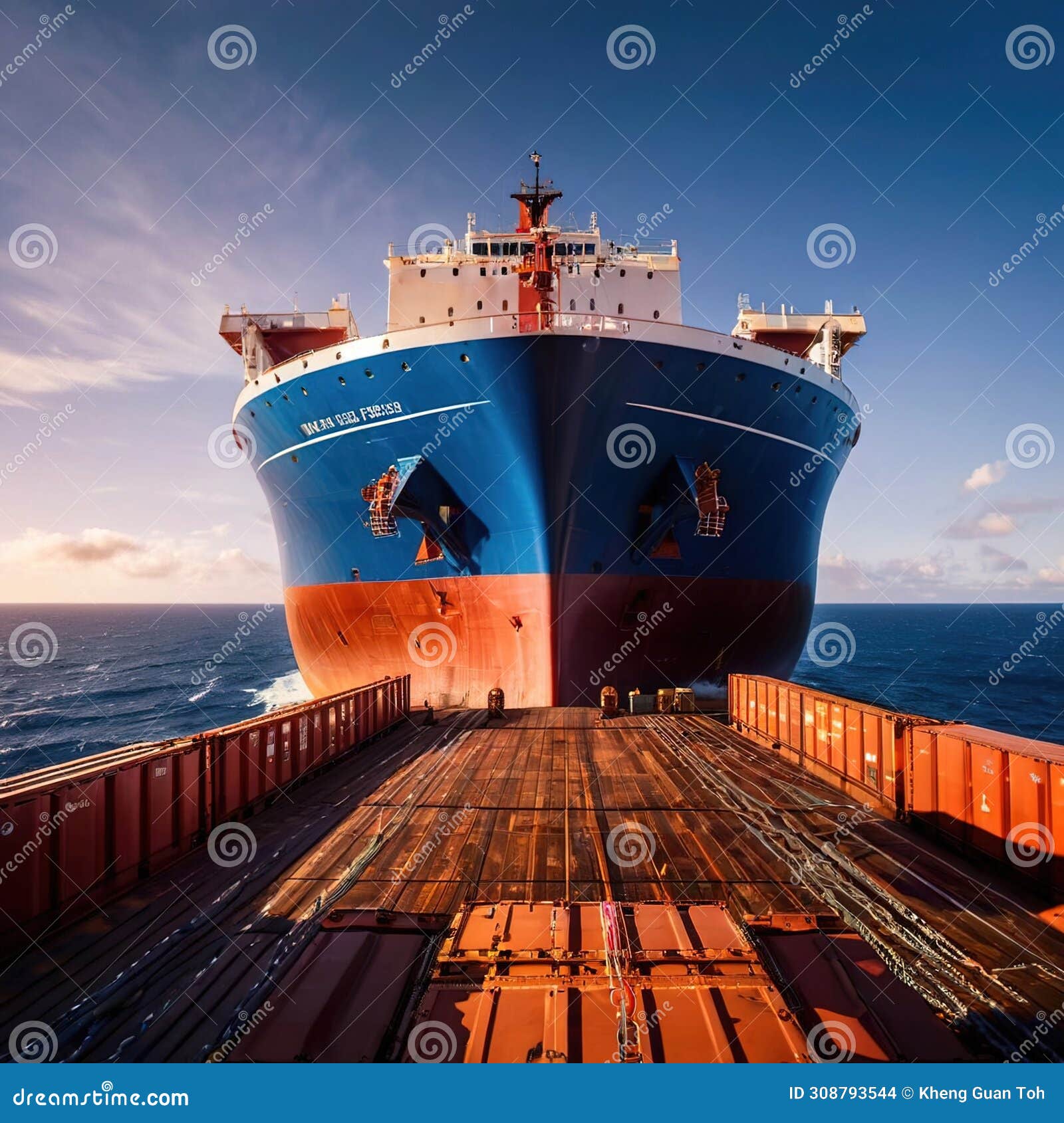 Large Cargo Container Ship, Naval Logistics Shipping Transport ...