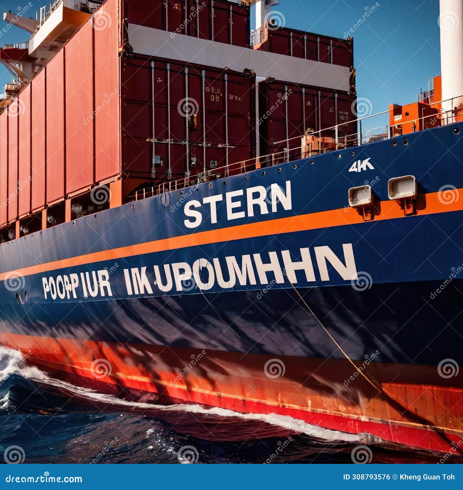 Large Cargo Container Ship, Naval Logistics Shipping Transport ...