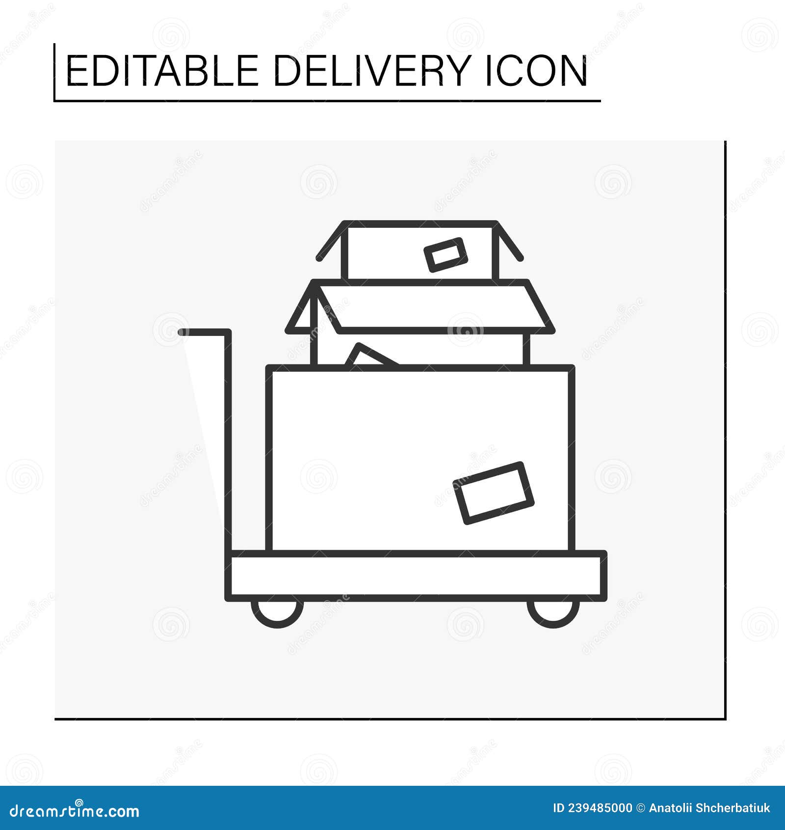 Large cargo line icon stock vector. Illustration of large - 239485000
