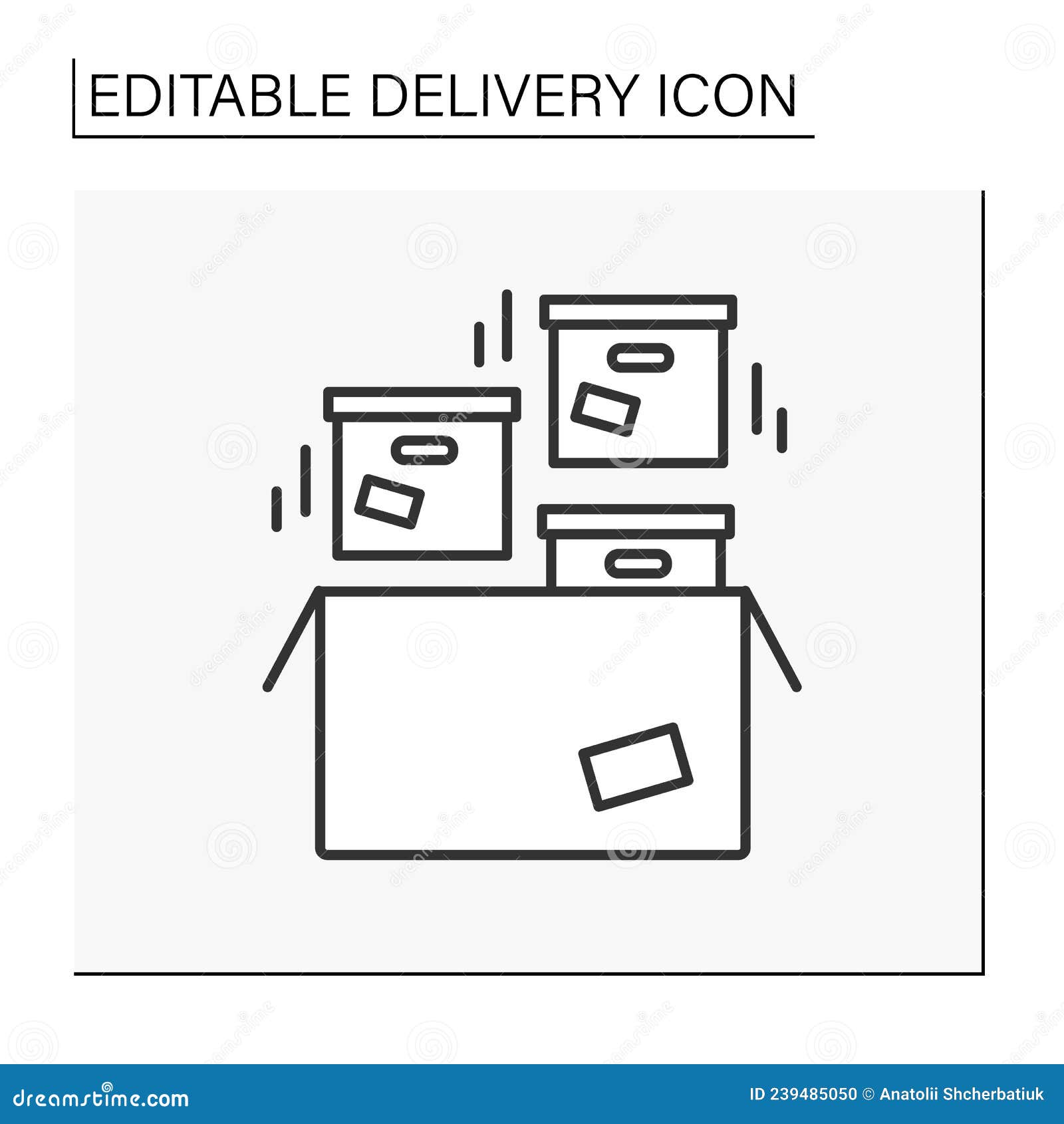 Large cargo line icon stock vector. Illustration of website - 239485050