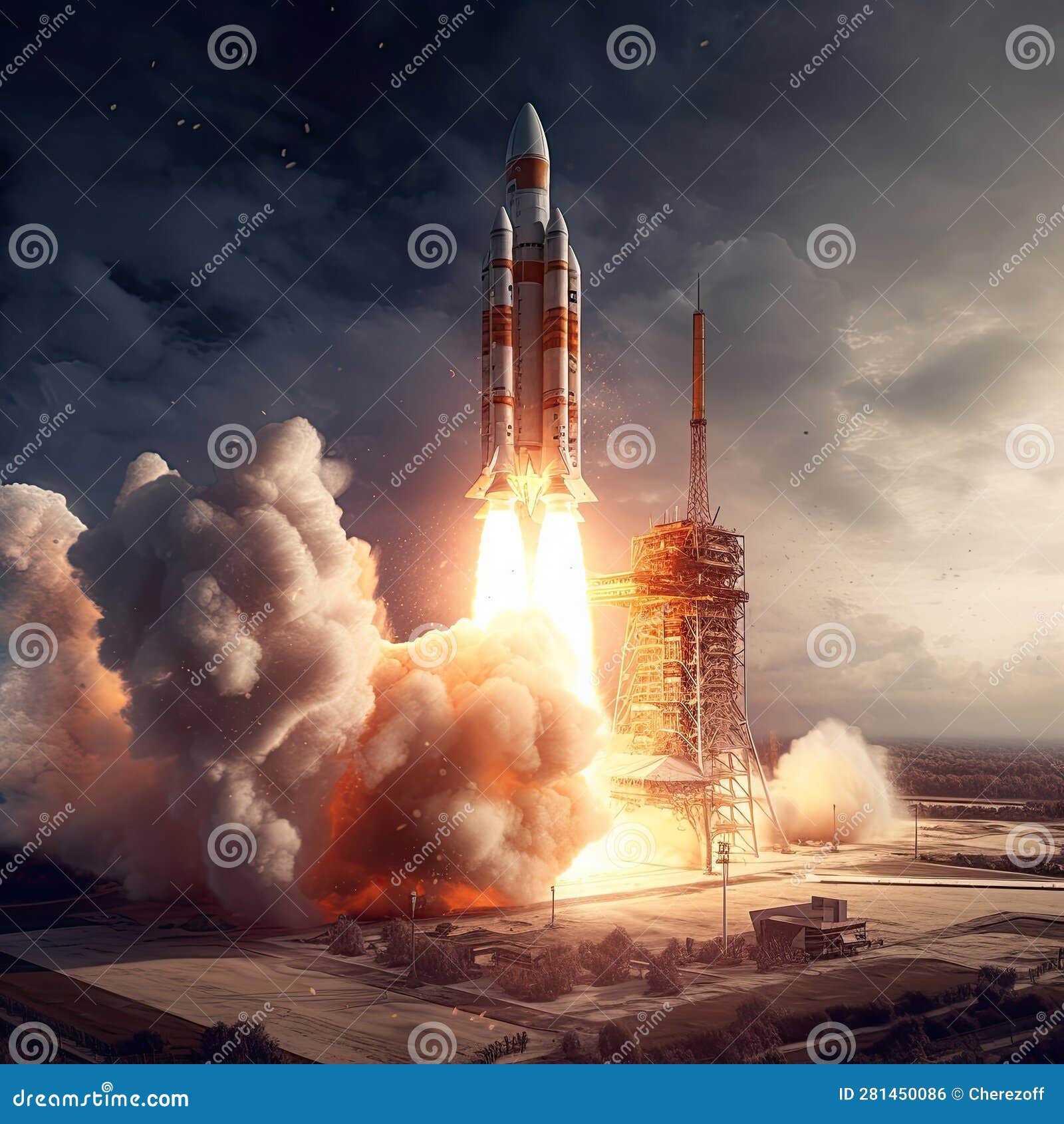 Cargo Rocket Launcher Multi Color Set Icon. Simple Thin Line, Outline ...