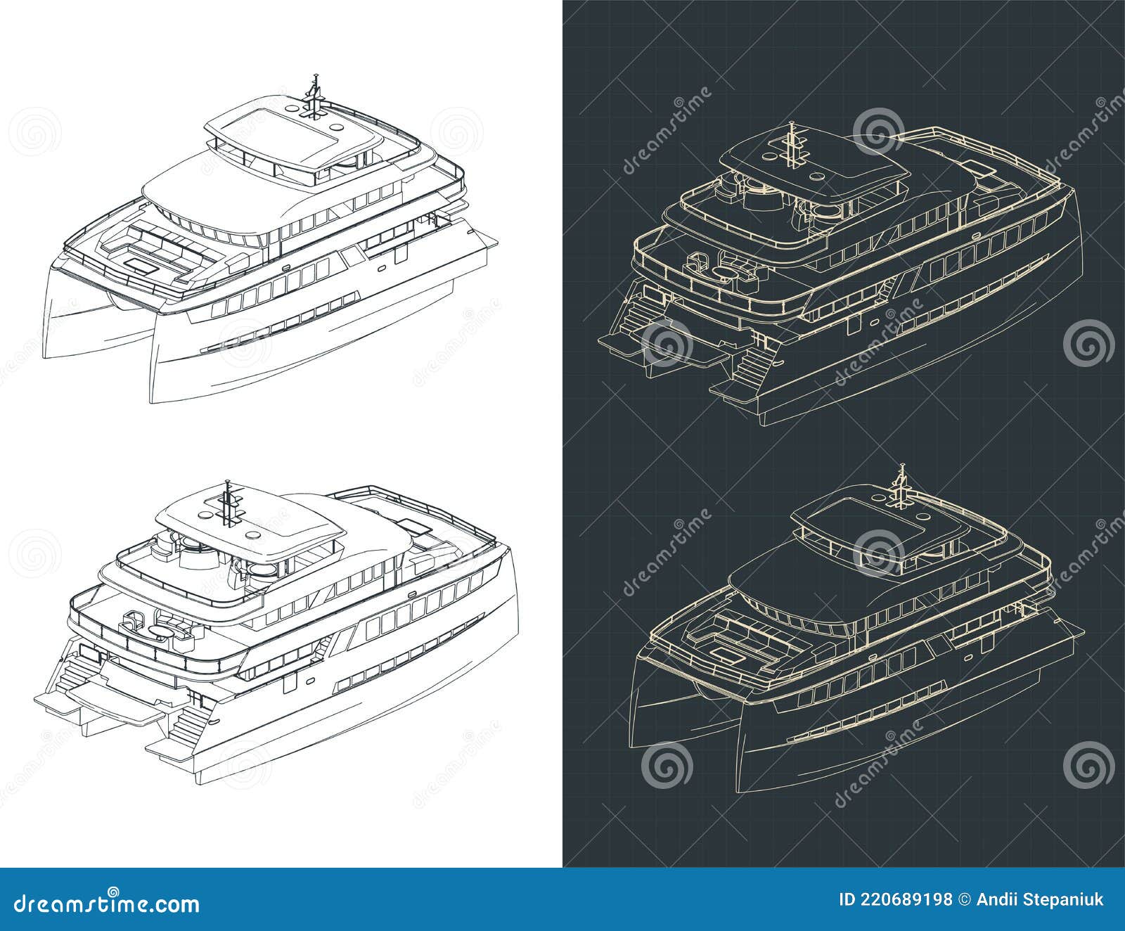 Ferry Drawings Illustration | CartoonDealer.com #191103864