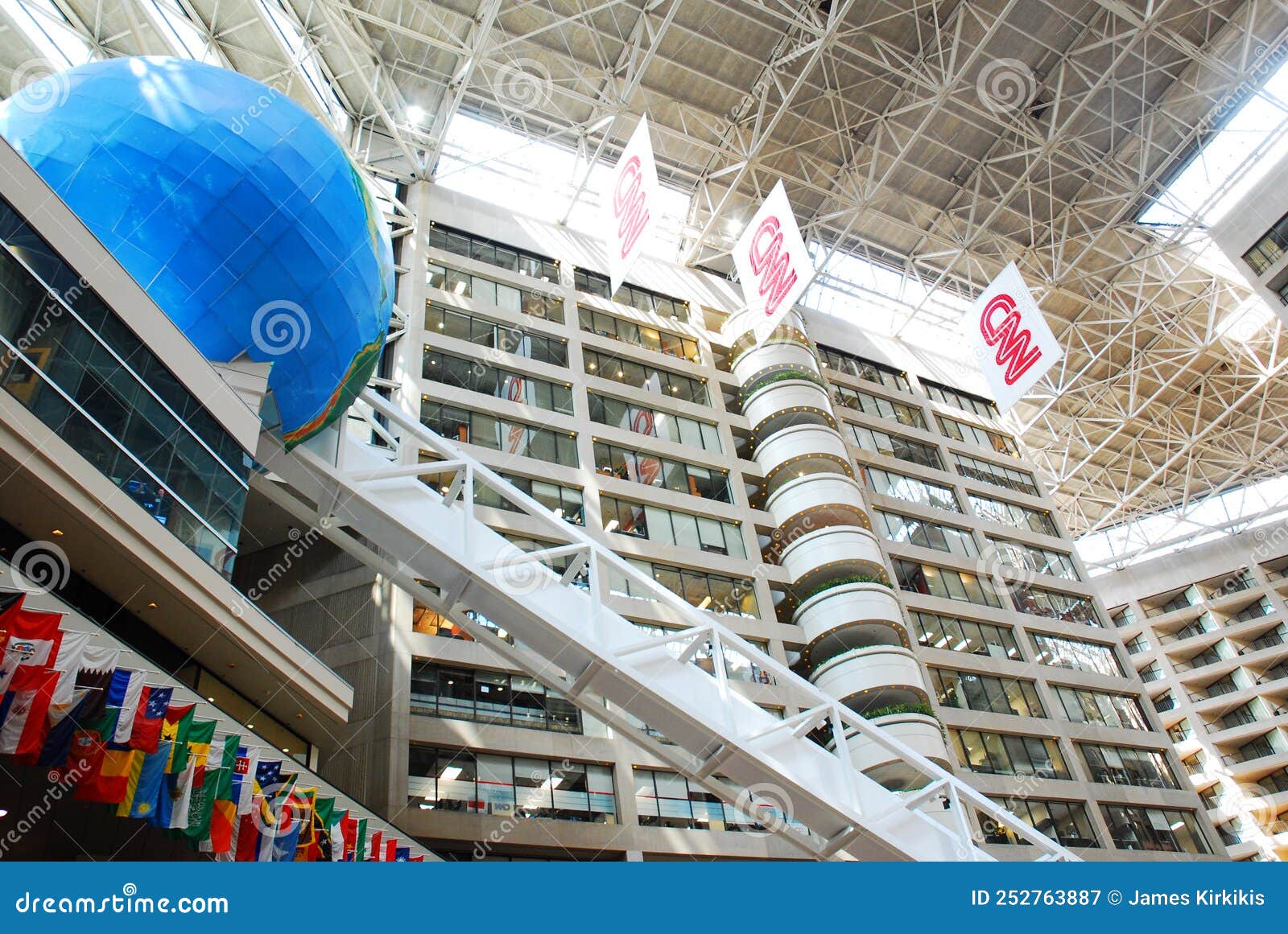 Interior of the CNN Tower, Atlanta Editorial Photography - Image of ...