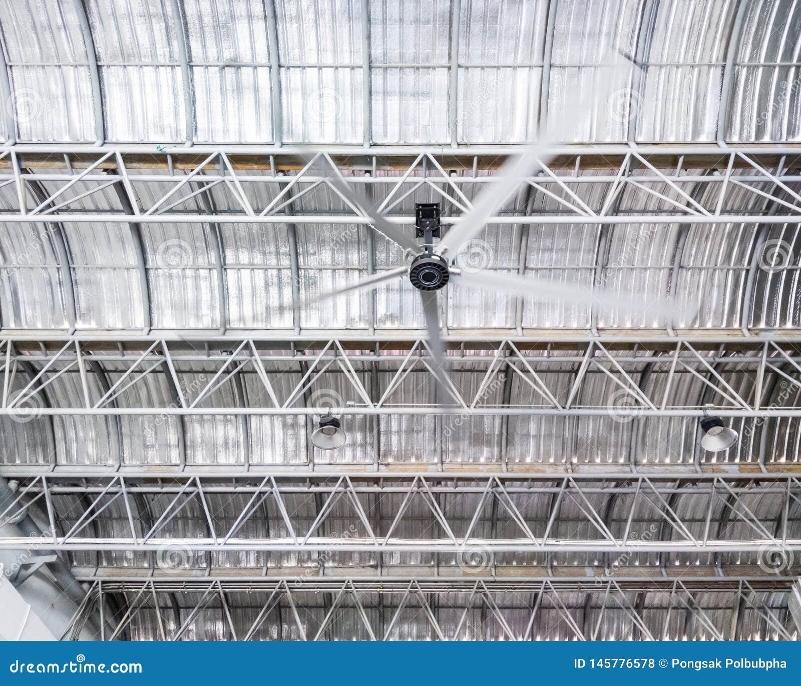 Large Ceiling Fan on the Metal Frame Stock Photo - Image of metal ...