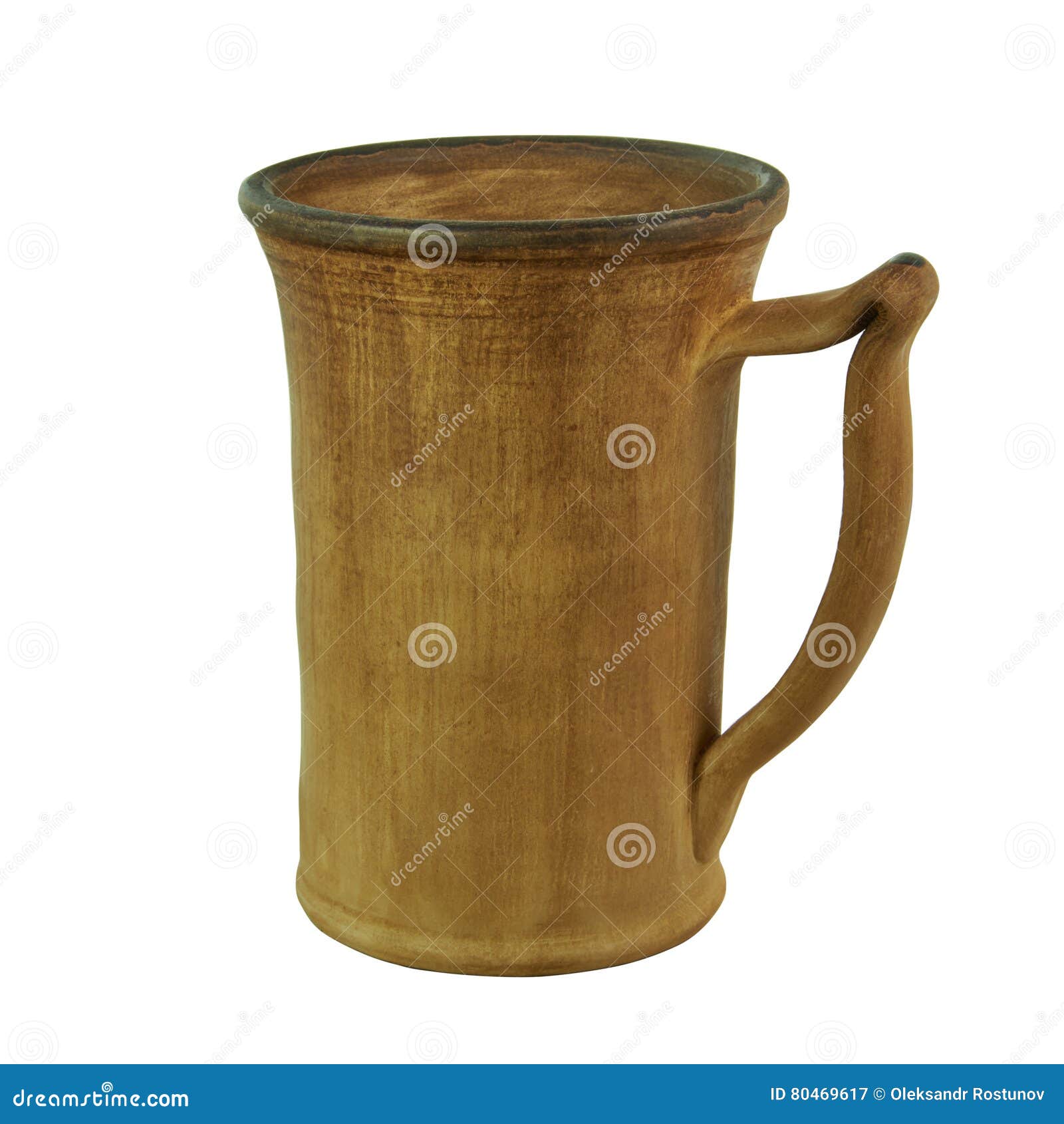 Large Ceramic Monochrome Mug. Isolated on a White Background Stock ...