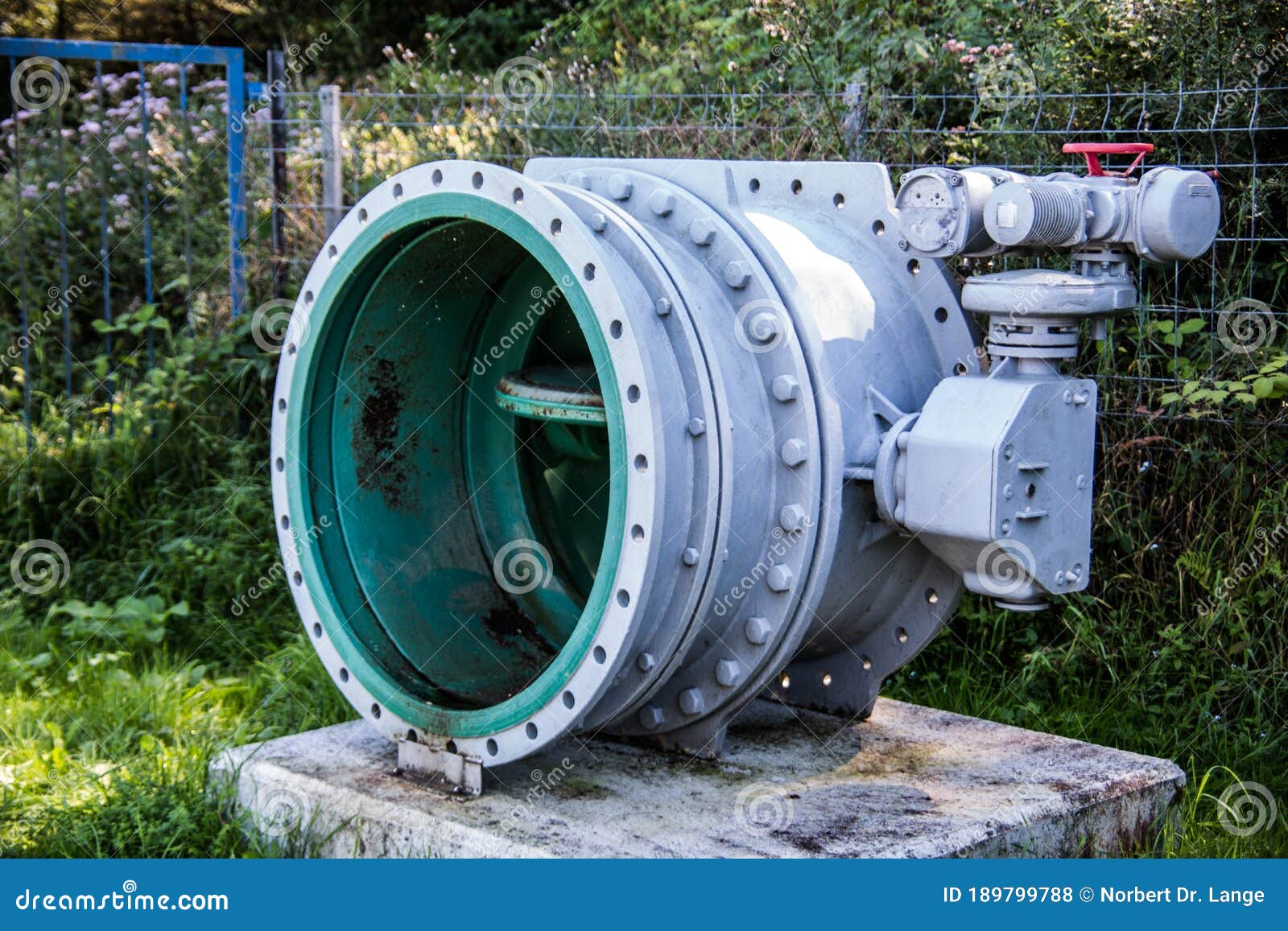 Large check valve at dam stock photo. Image of mechanics - 189799788