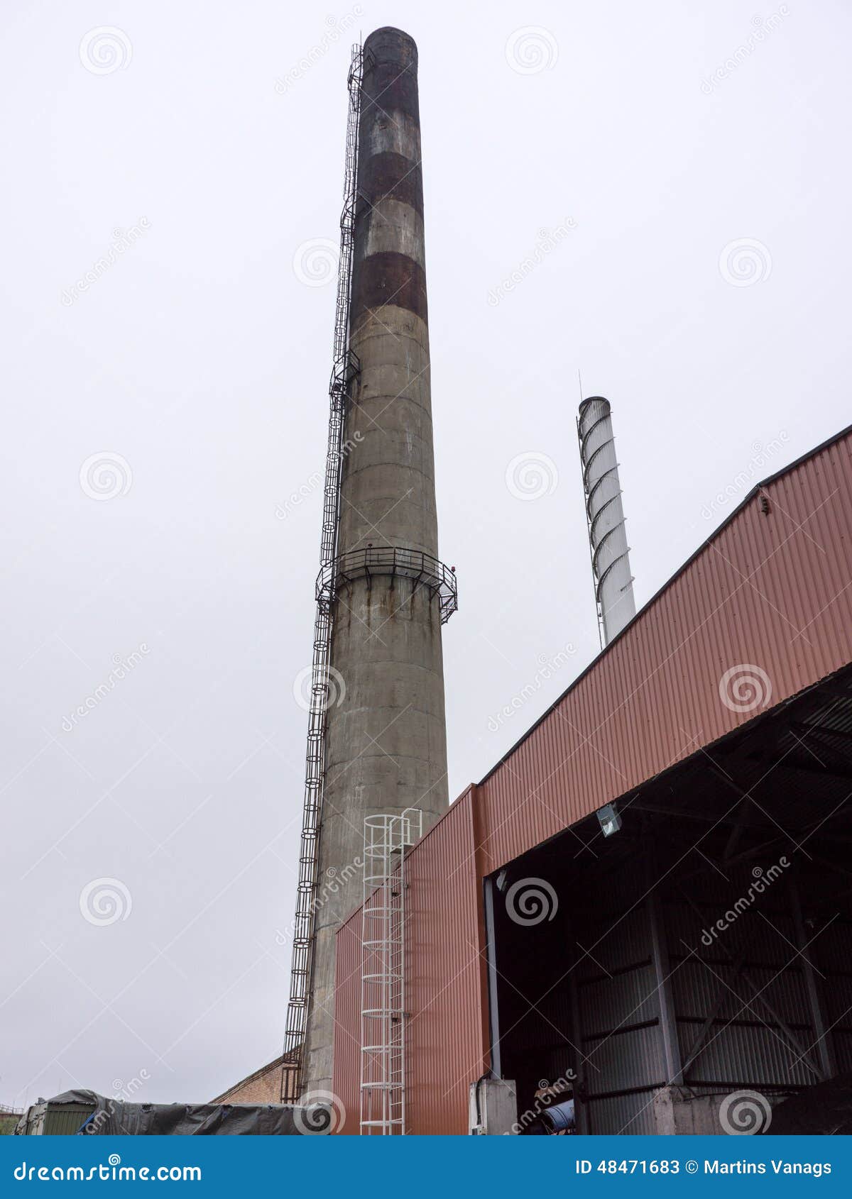 Large Chimney at Countryside Stock Image - Image of towers, large: 48471683