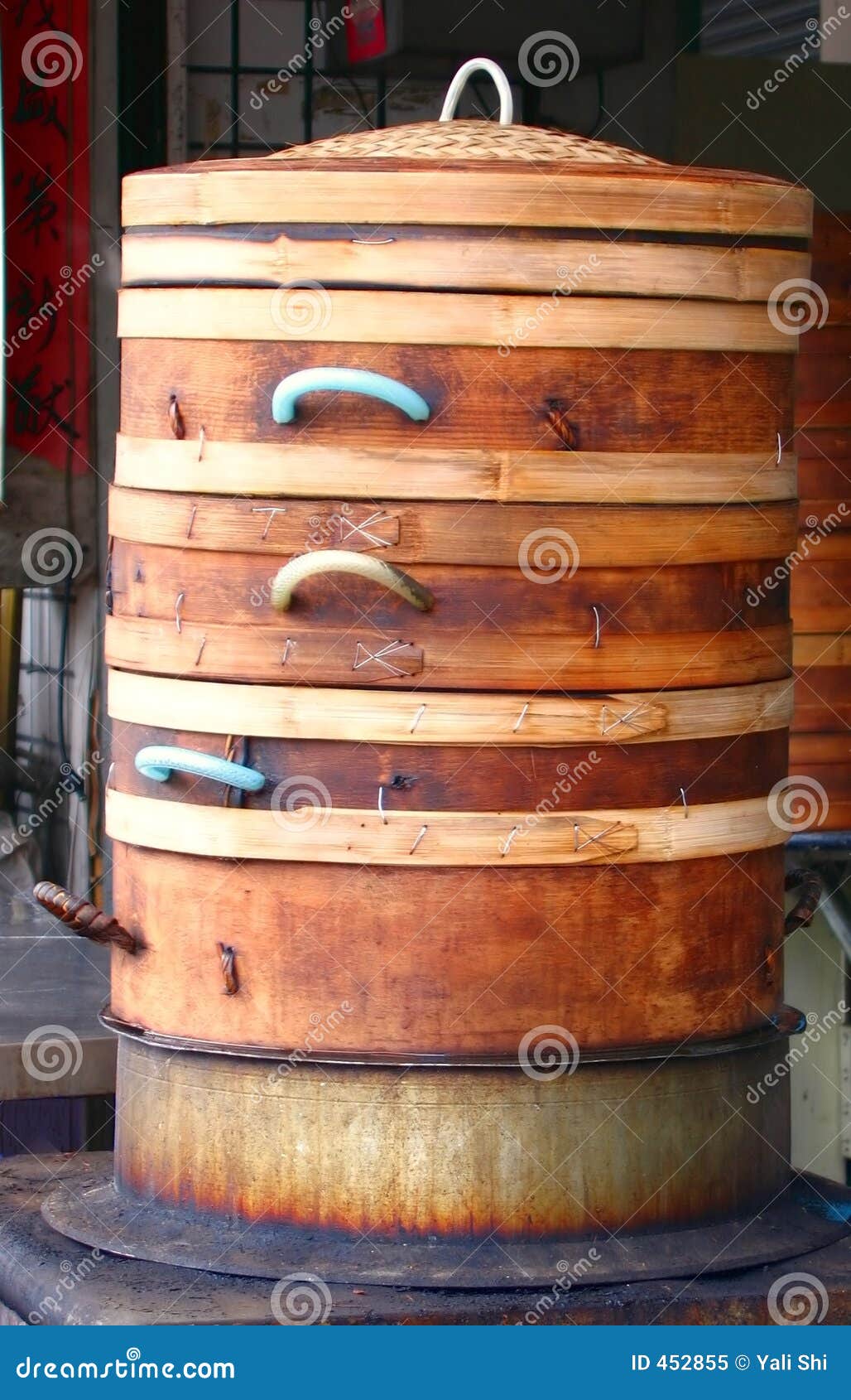 Large Chinese Bamboo Steamers Stock Image - Image of handle, asia: 452855