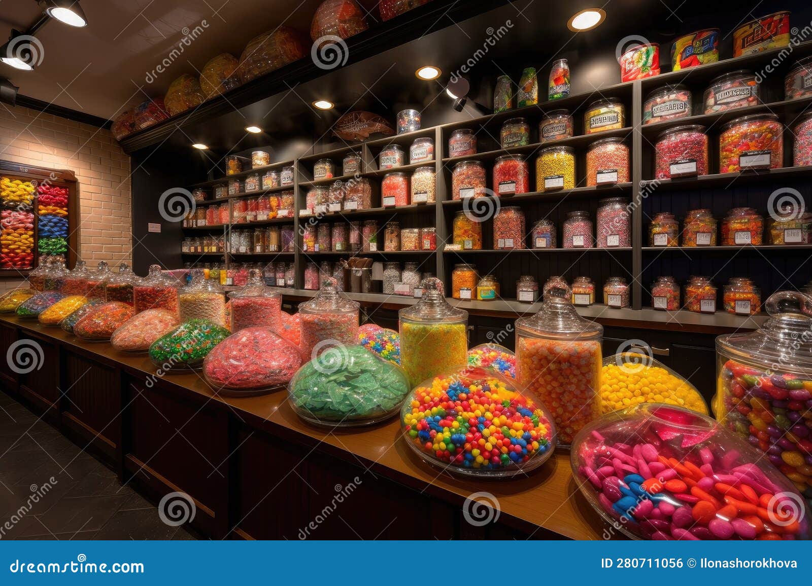 Large Choice of Sweets in a Candy Shop. AI Generative Stock ...