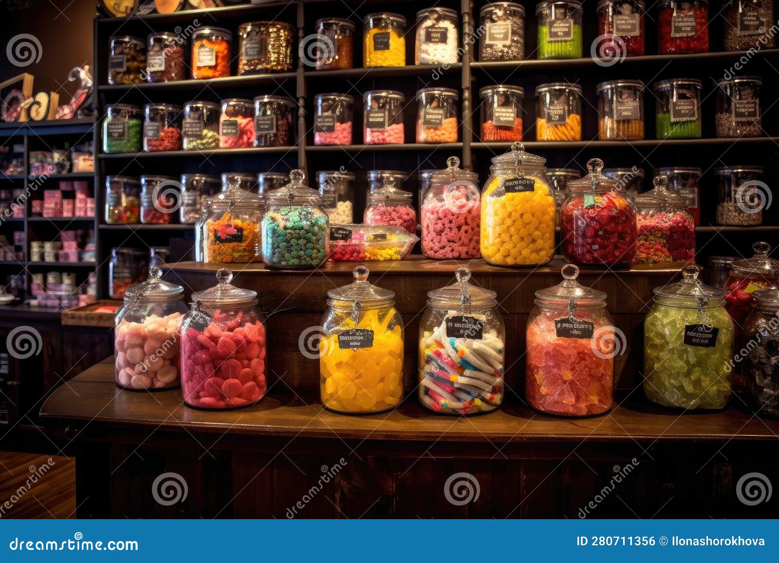 Large Choice of Sweets in a Candy Shop. AI Generative Stock ...
