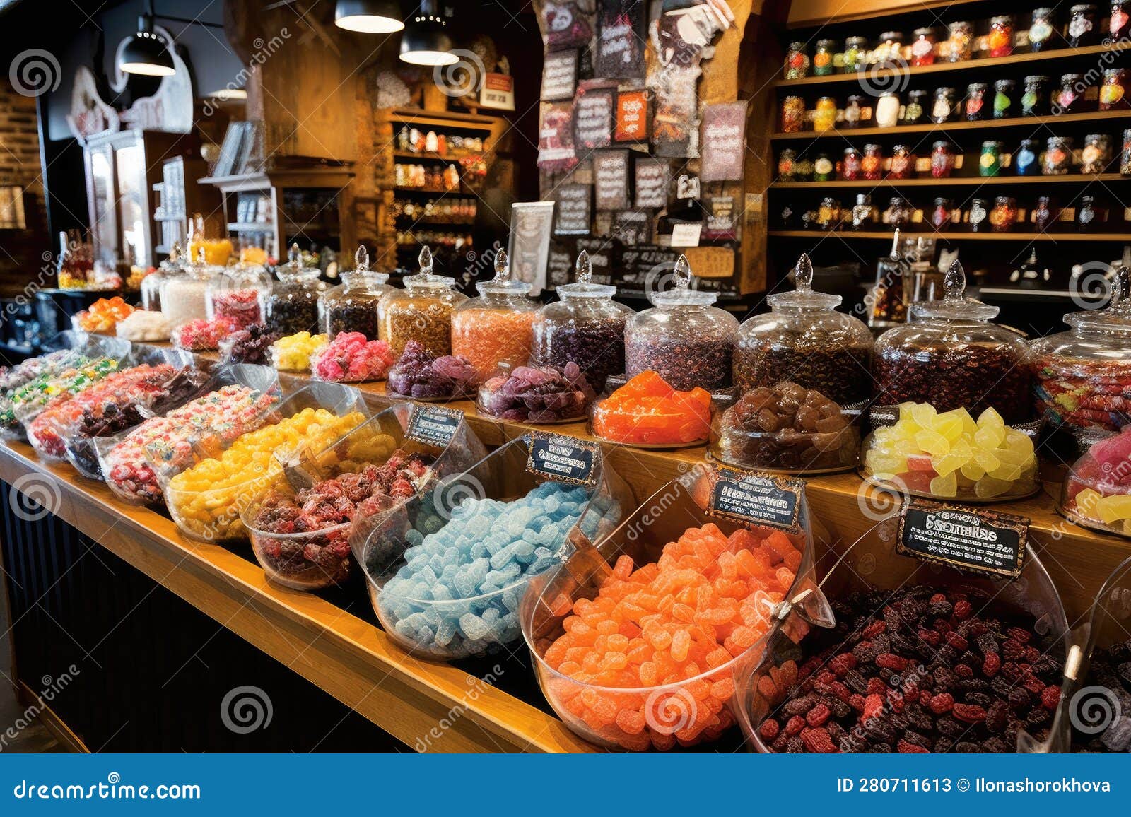 Large Choice of Sweets in a Candy Shop. AI Generative Stock Image ...