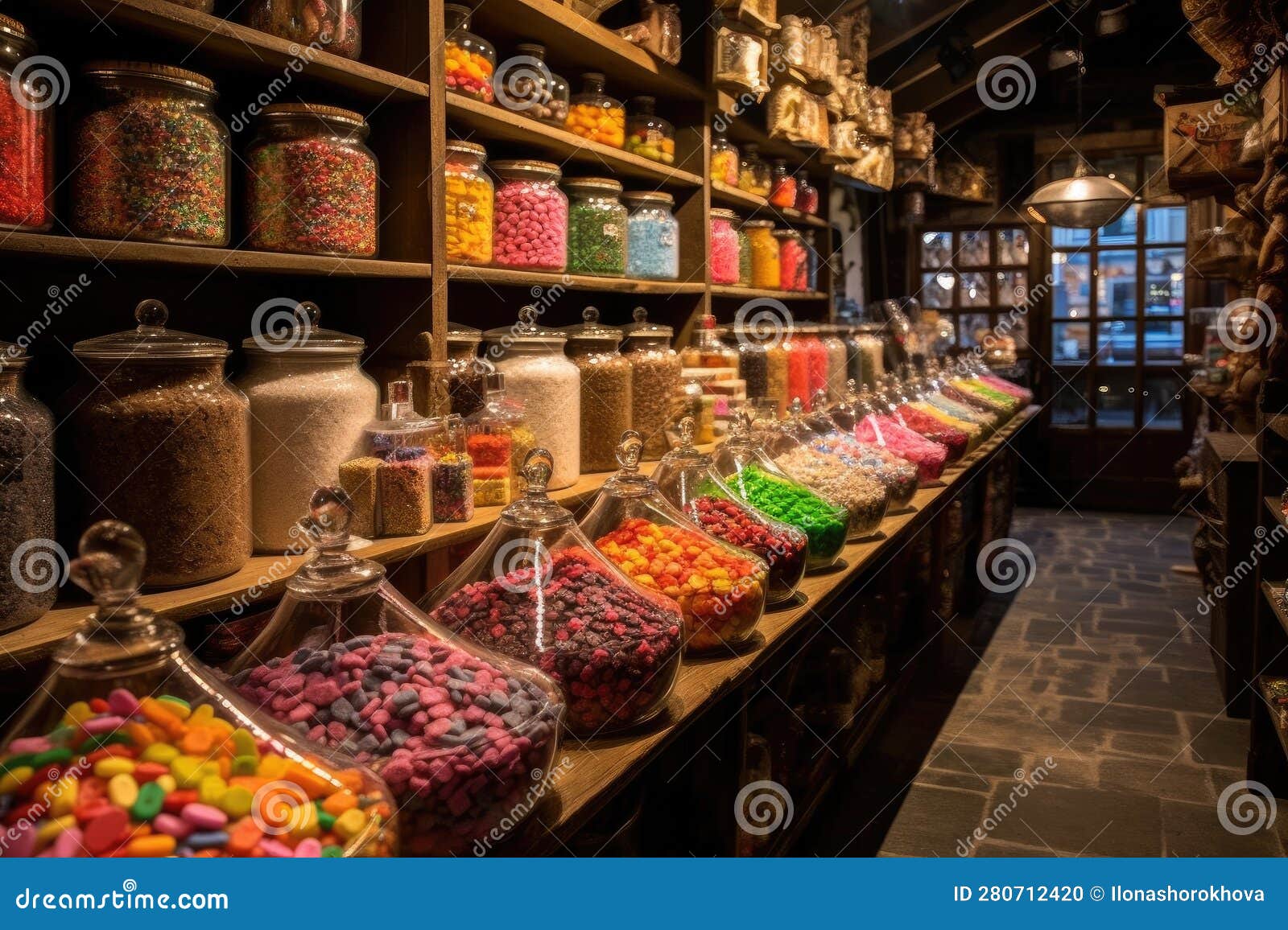 Large Choice of Sweets in a Candy Shop. AI Generative Stock ...