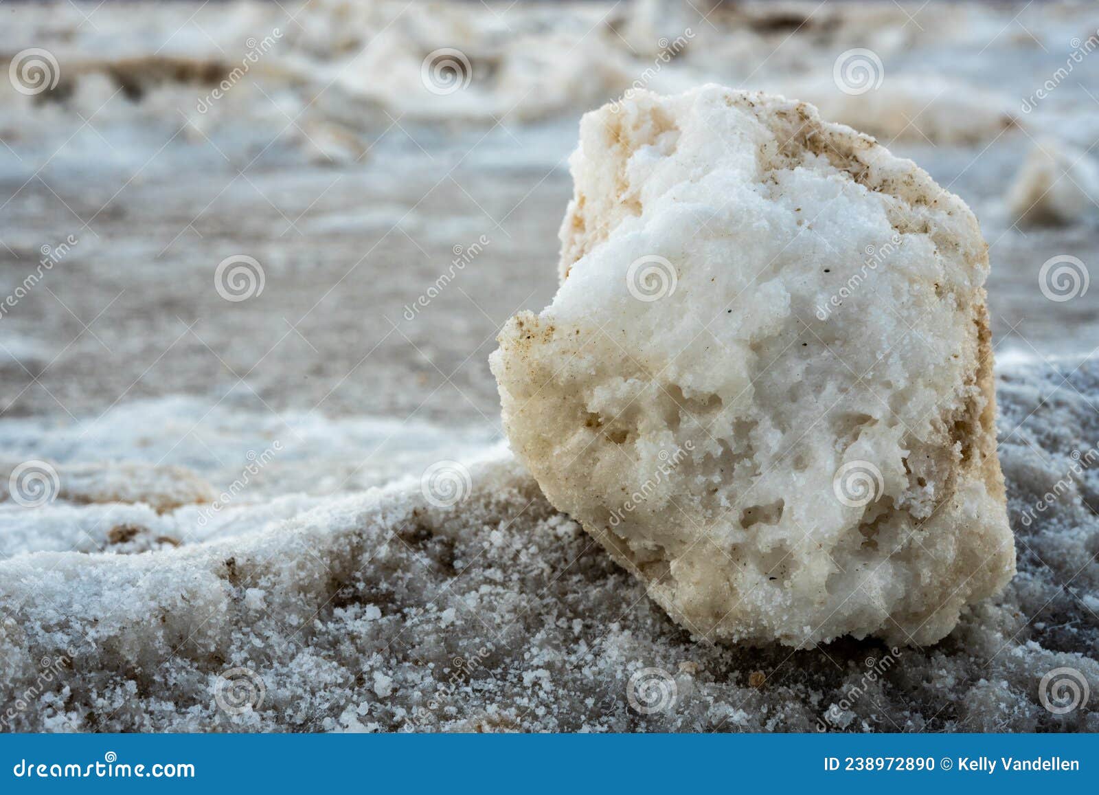 Large Chunk of Salt on Salt Flat Stock Photo - Image of nature, basin ...
