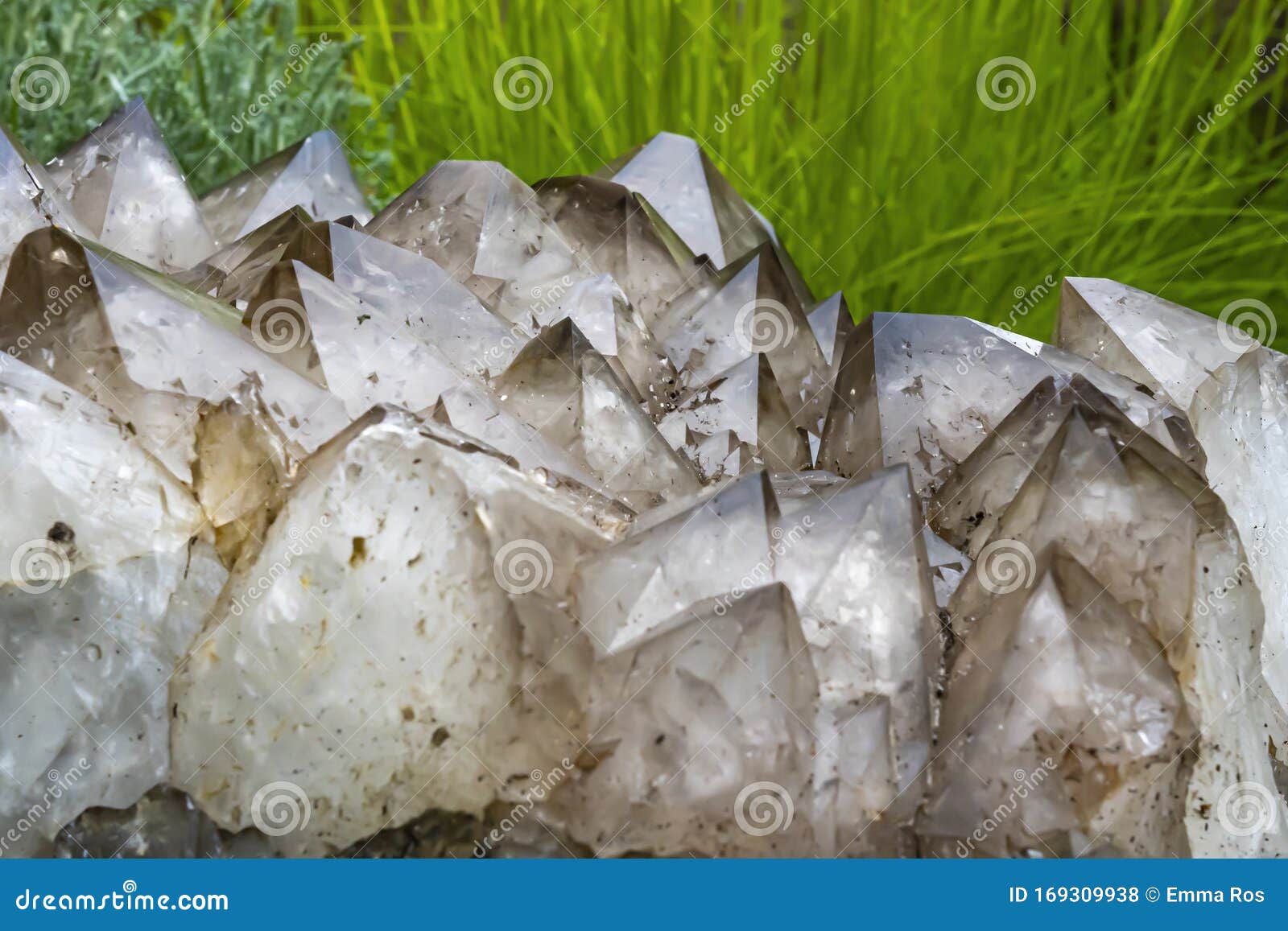 A Large Chunk of Smoky Quartz with Beautiful Crystals Stock Photo ...