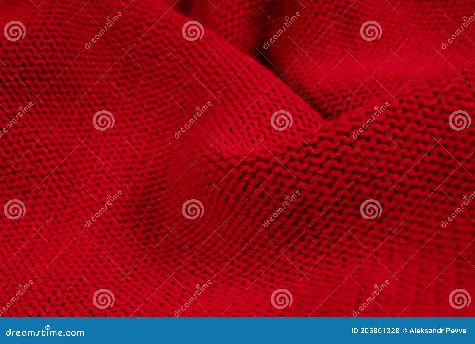 Large Chunky Curved Fold on Red Cashmere Knit Fabric Stock Photo ...