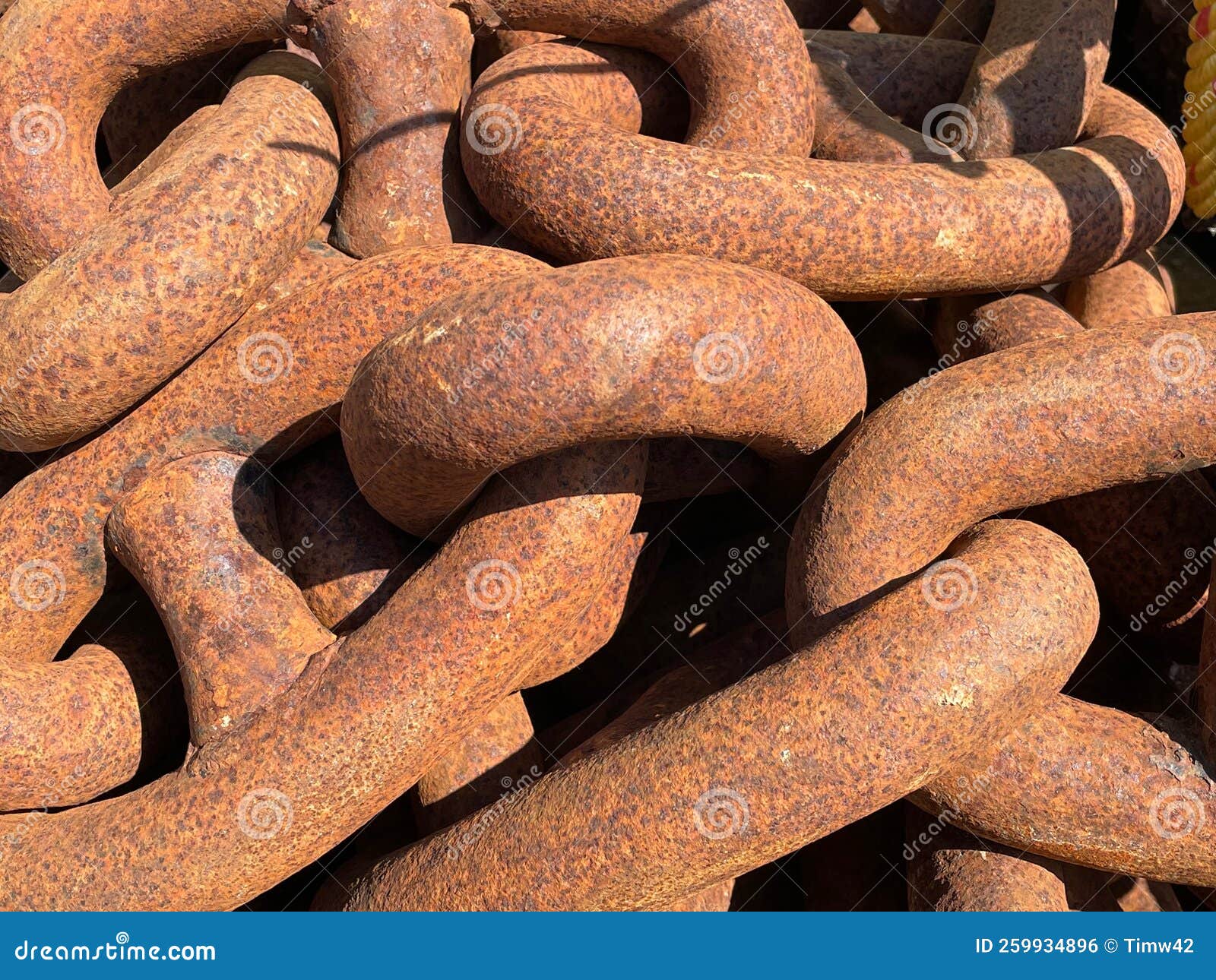 Large Chunky Rusty Metal Chains Stock Photo - Image of chunky ...